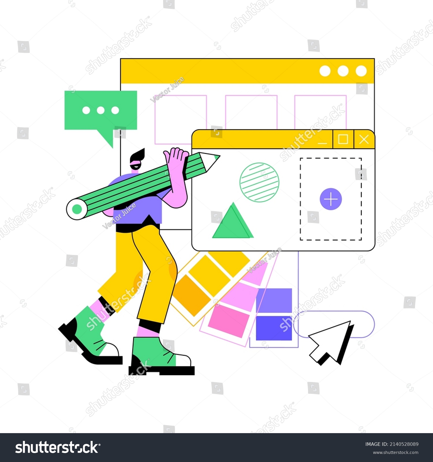 Typography Abstract Concept Vector Illustration Web Stock Vector ...