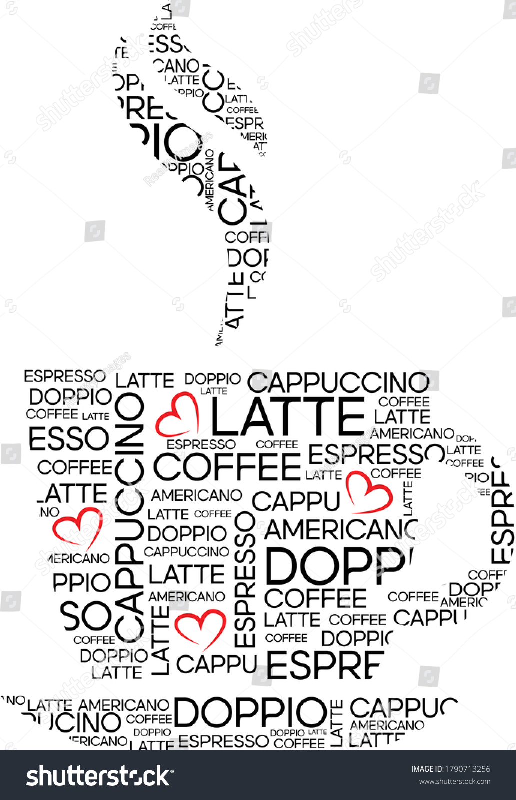 Typography Artwork Design Synonym Words Stock Vector (Royalty Free ...