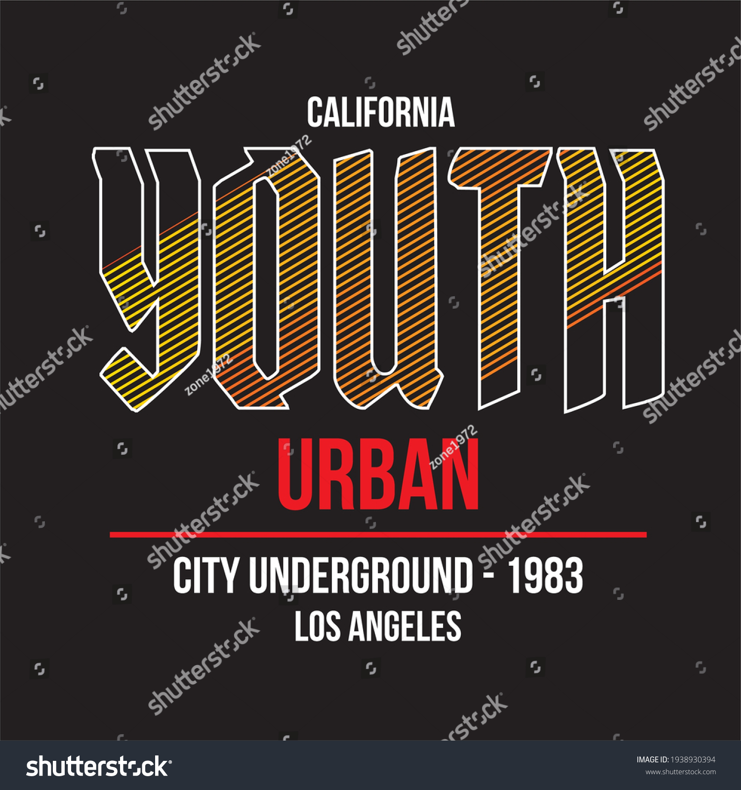 Typography Lettering Poster Vector Design Concept Stock Vector (Royalty ...