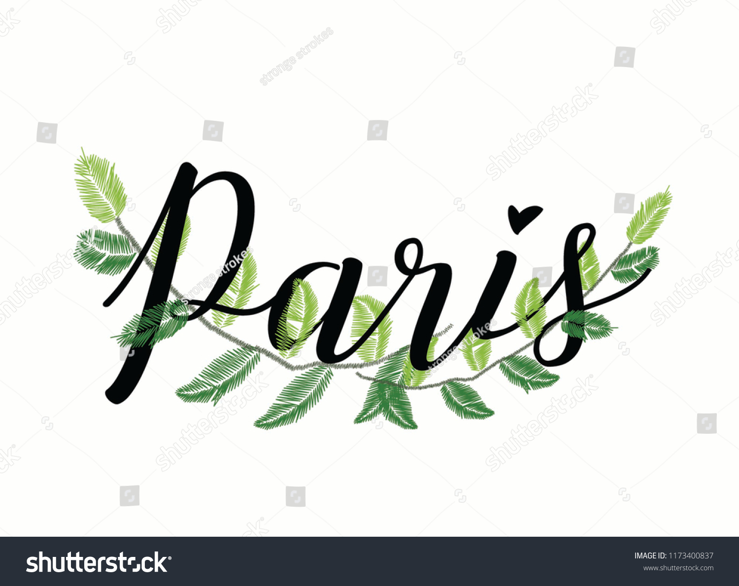 Typography Paris Vector Stock Vector (Royalty Free) 1173400837