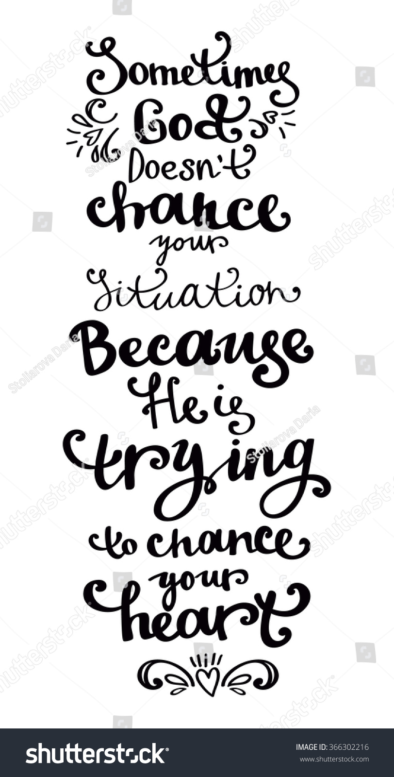 Typography Poster Vector Quote God Stock Vector (Royalty Free) 366302216
