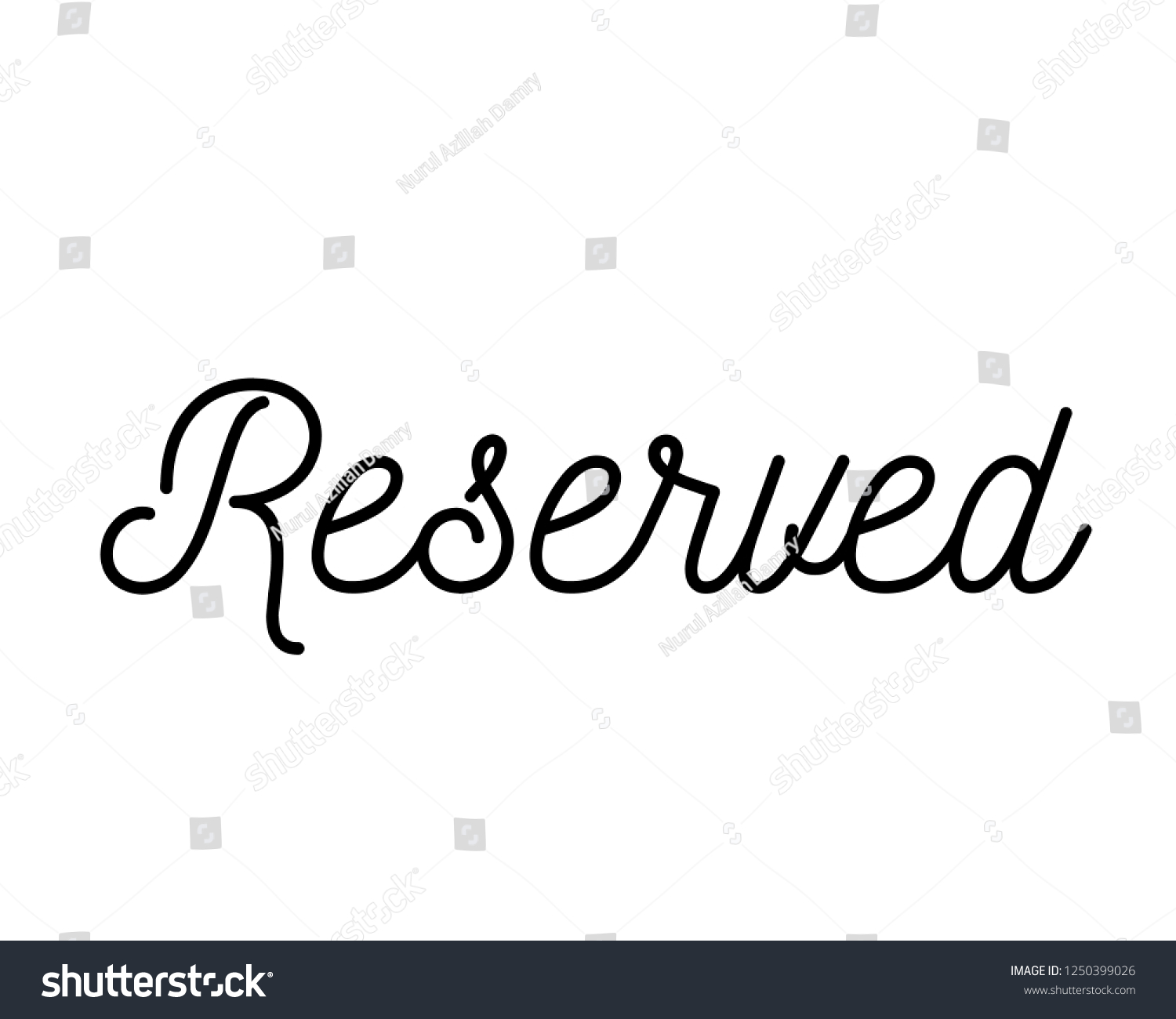 Typography Sign Text Graphic Vector Reserved: เวกเตอร์สต็อก (ปลอดค่า ...
