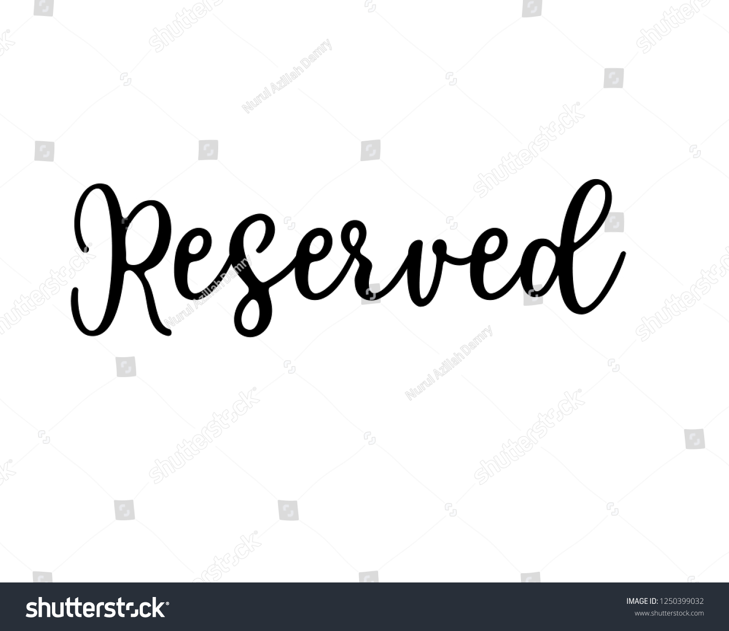 Typography Sign Text Graphic Vector Reserved: vector de stock (libre de ...