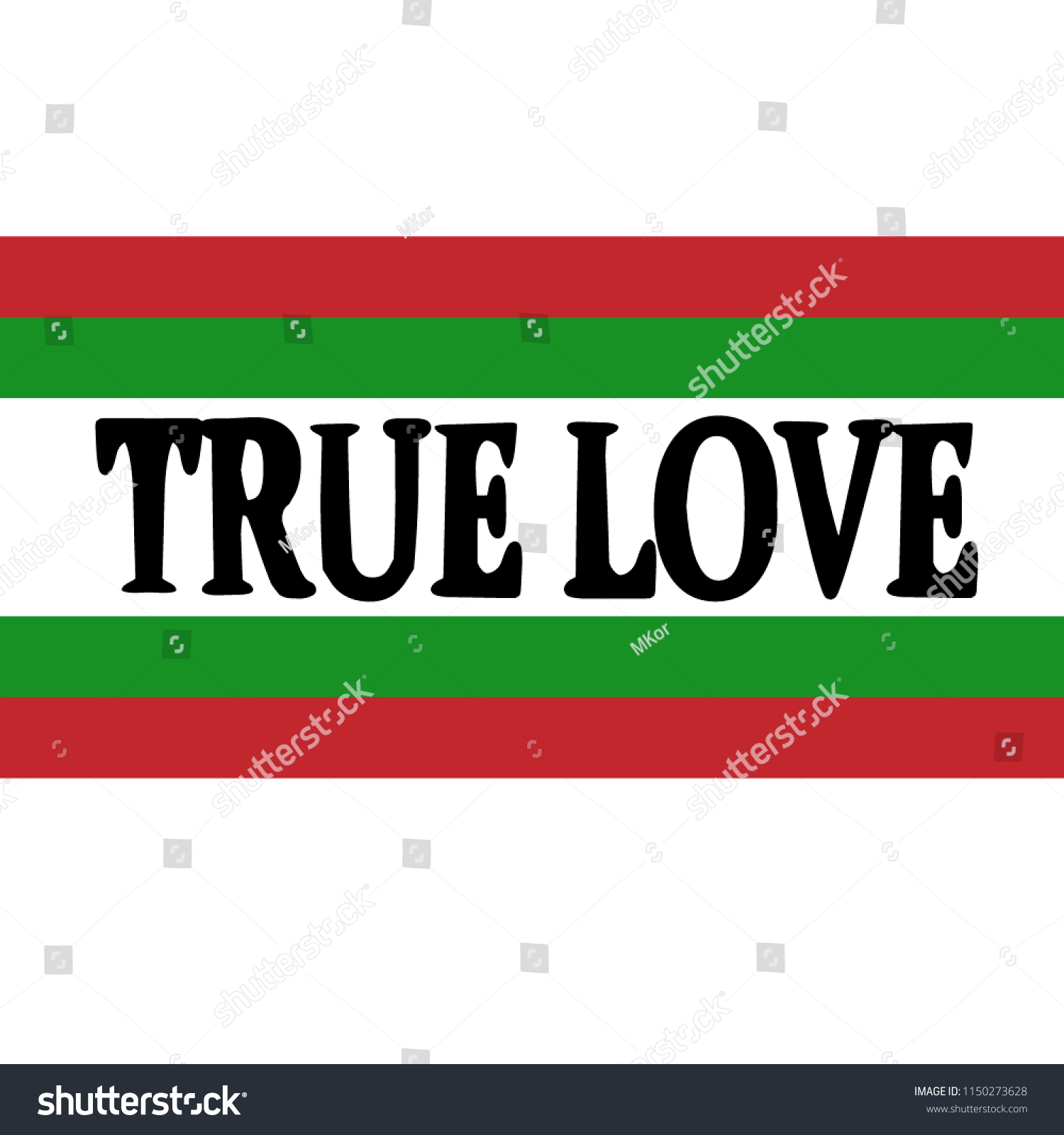 Typography Slogan True Love Vector Illustration Stock Vector (Royalty ...
