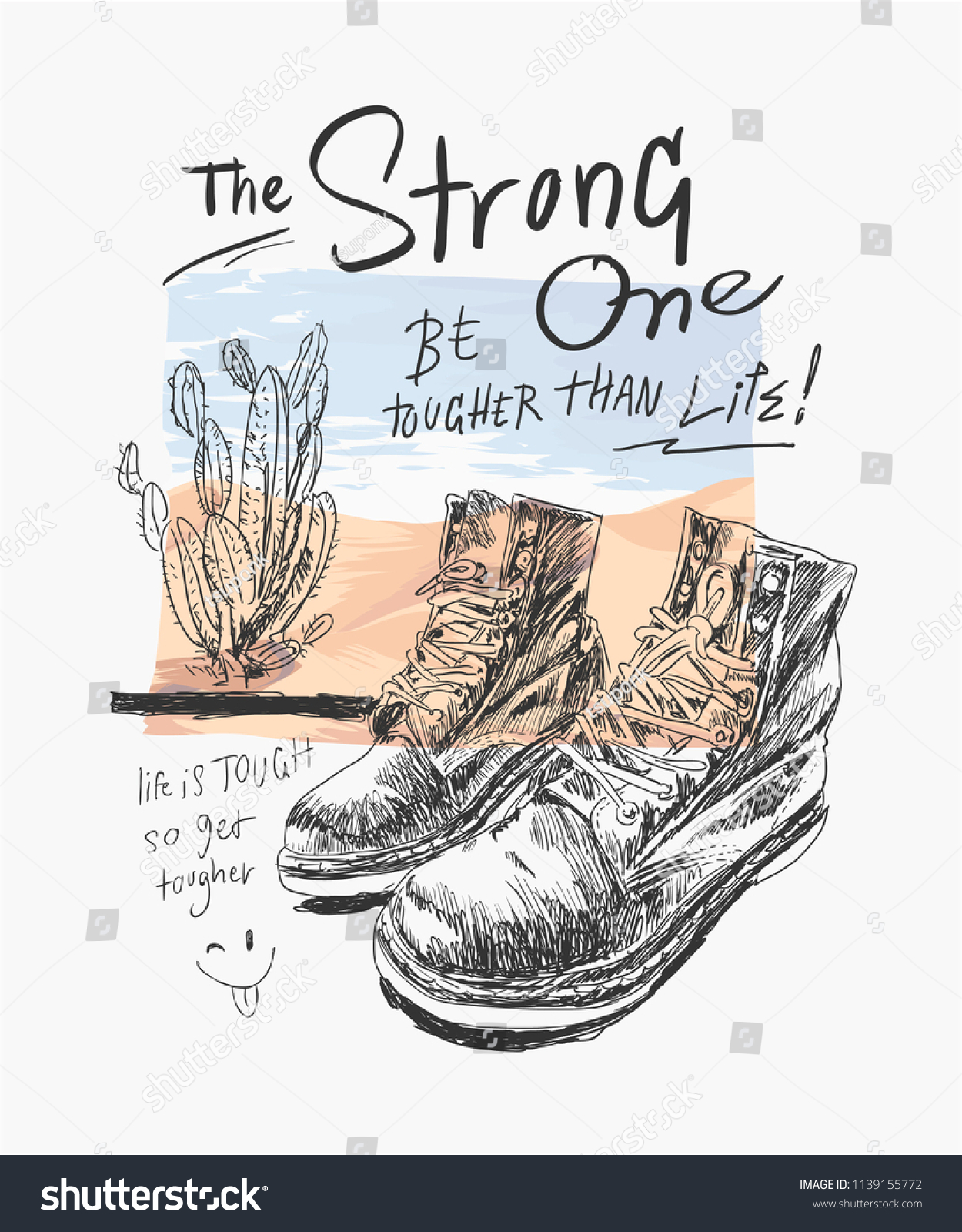 Typography Slogan Boot Illustration Stock Vector (Royalty Free) 1139155772