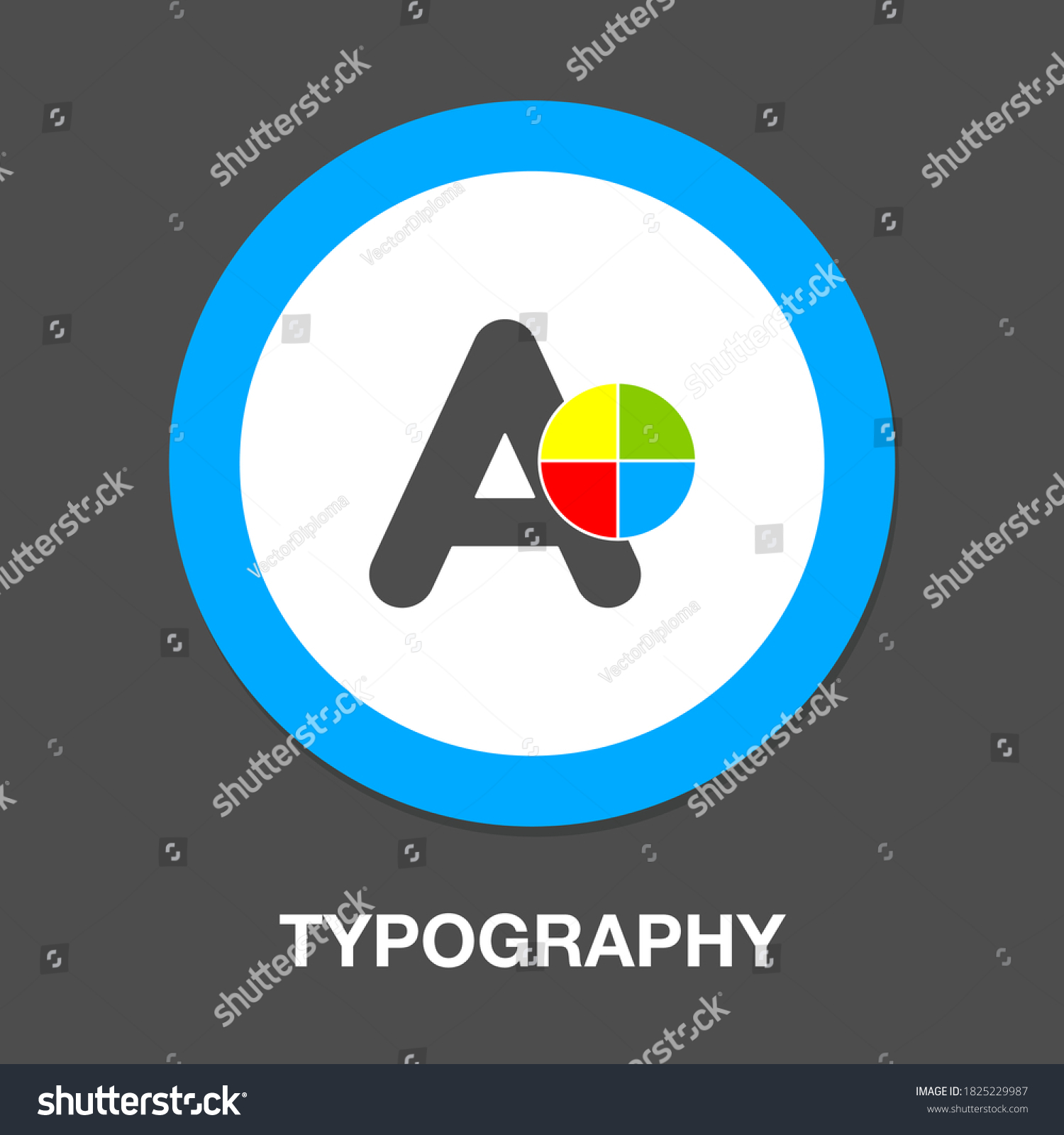 Typography Symbol Check Icon Vector Logo Stock Vector (Royalty Free ...