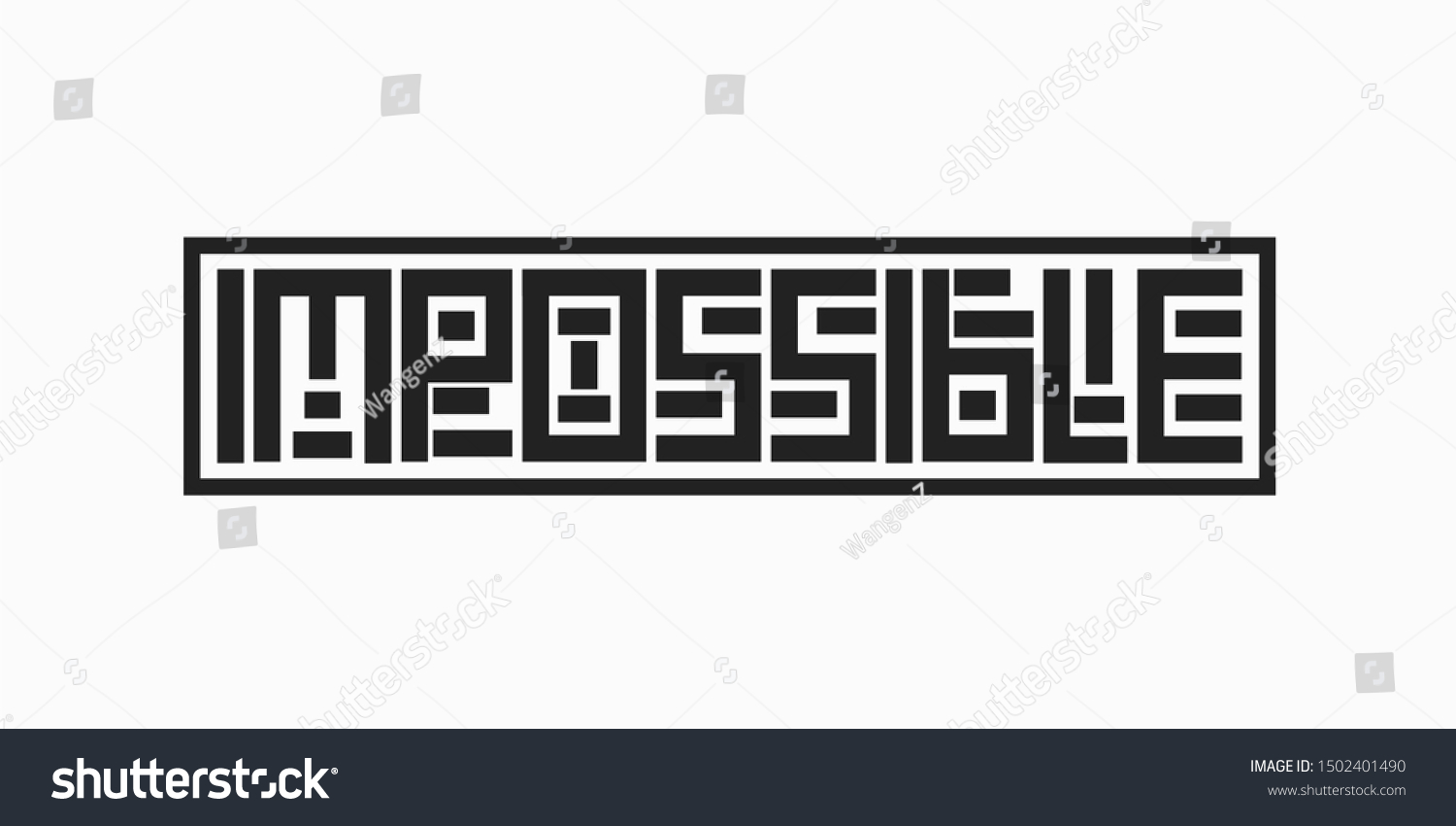 Typography Word Impossible Stock Vector (Royalty Free) 1502401490 ...
