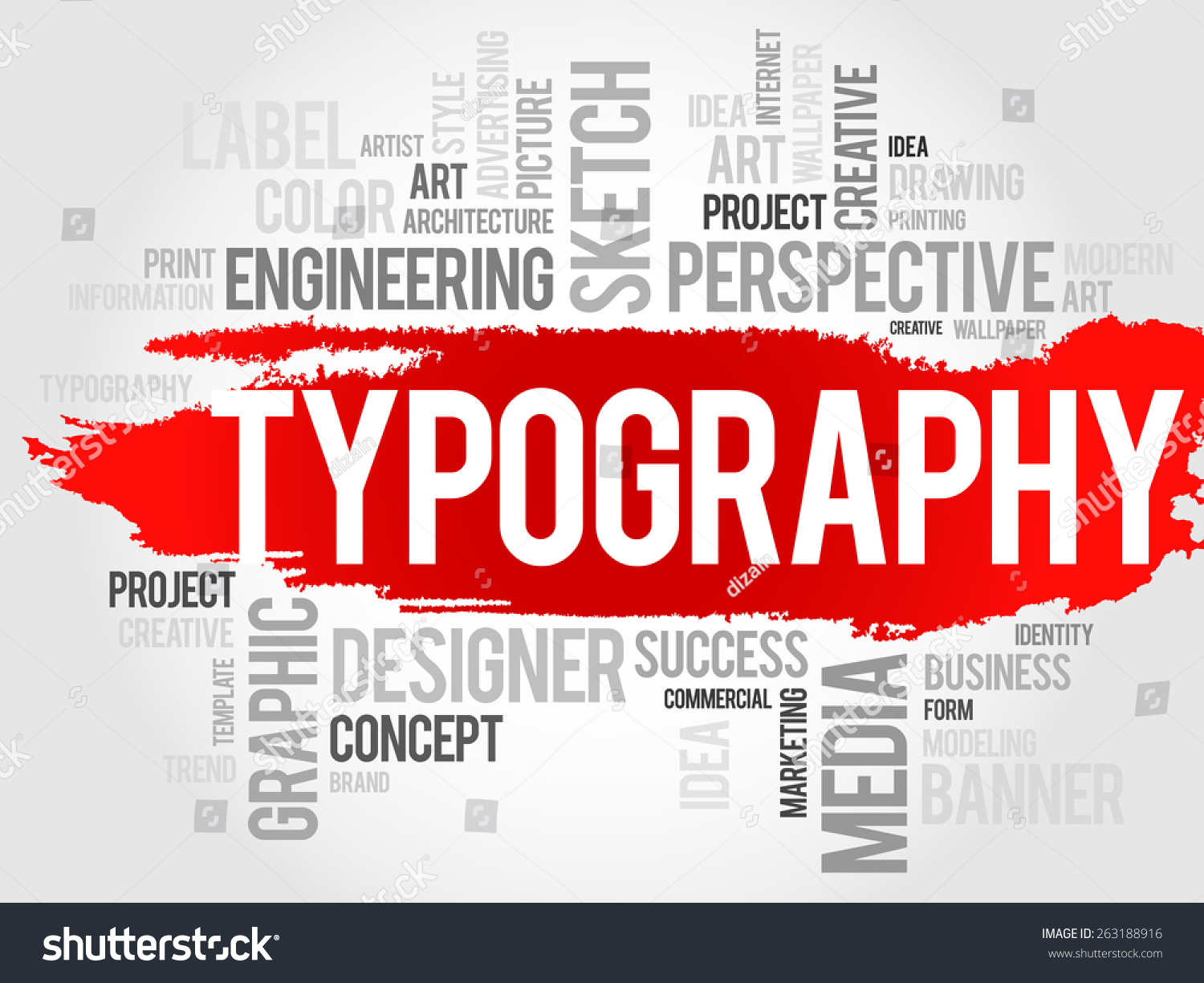 Typography Word Cloud Business Concept Stock Vector (Royalty Free ...