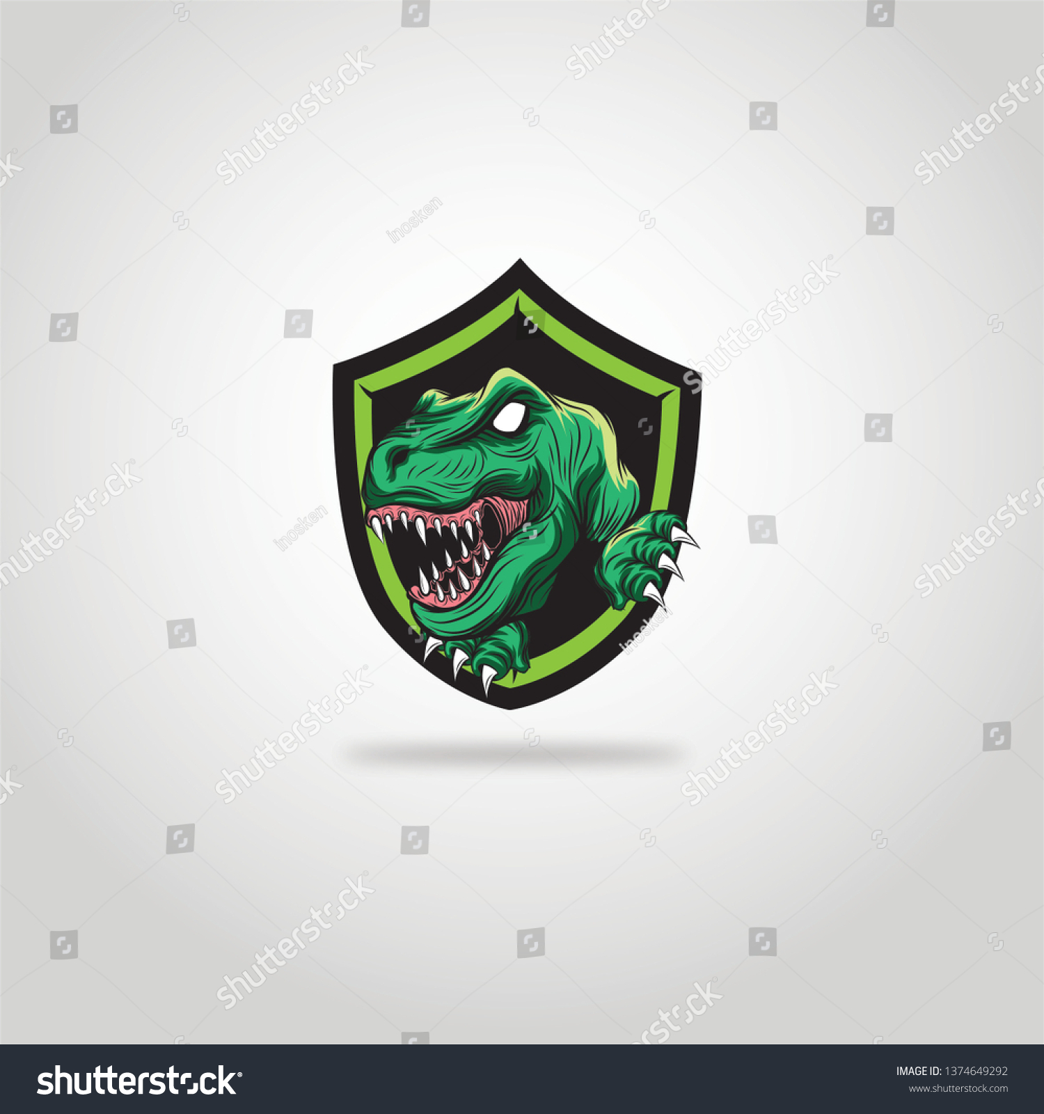 Tyrex Mascot Logo: vector de stock (libre de regalías) 1374649292 ...