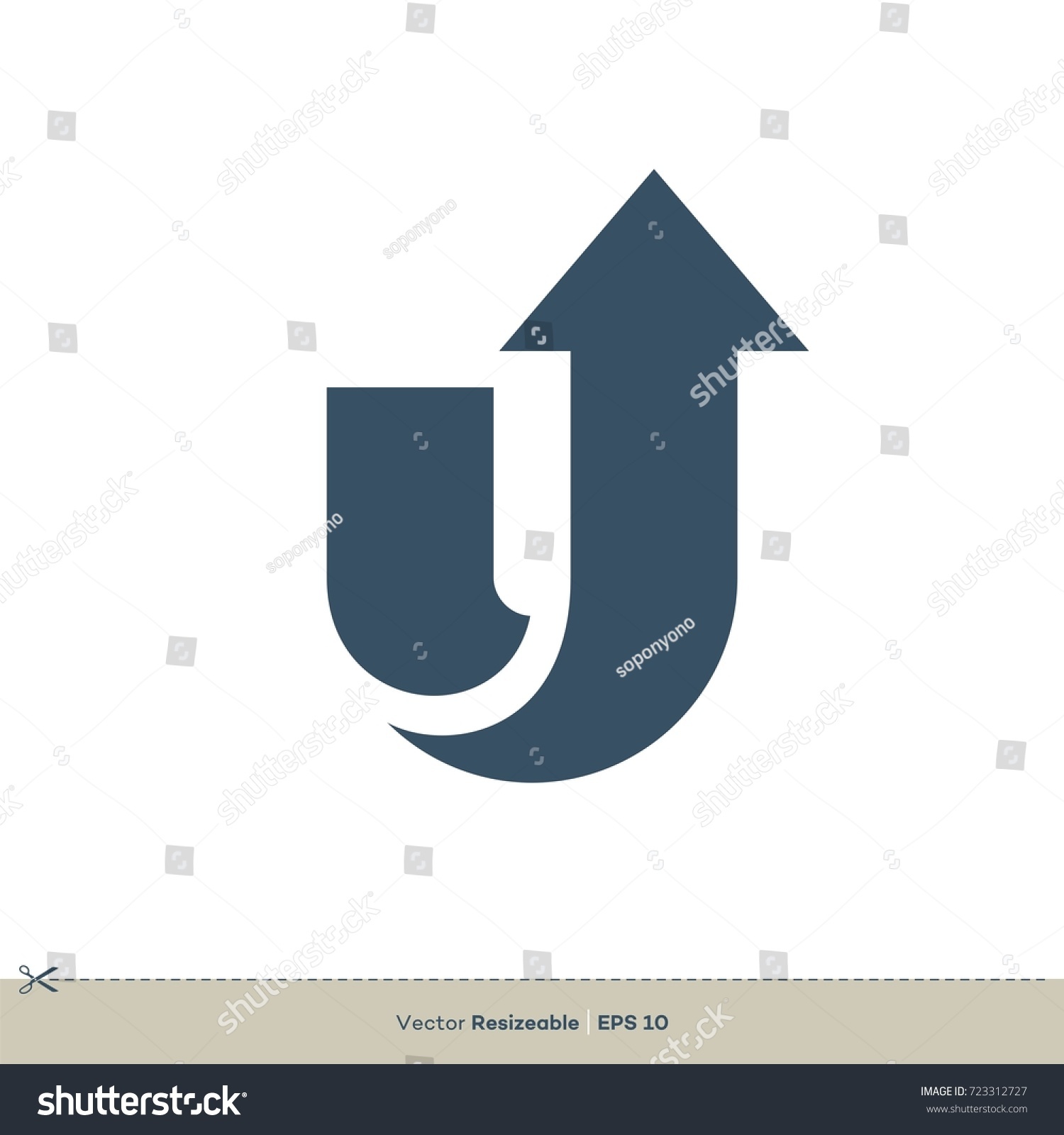 734 U letter with up arrow 图片、库存照片和矢量图 | Shutterstock