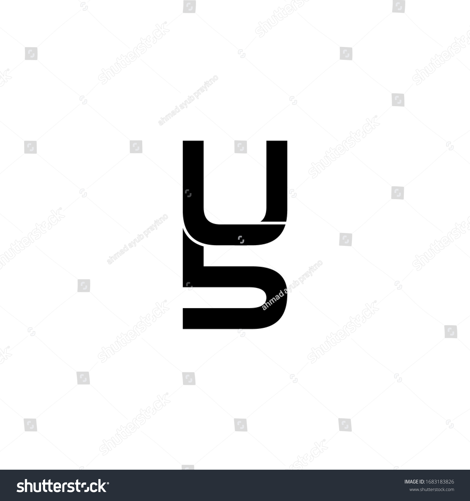 U5 Original Monogram Logo Design Stock Vector (Royalty Free) 1683183826 ...