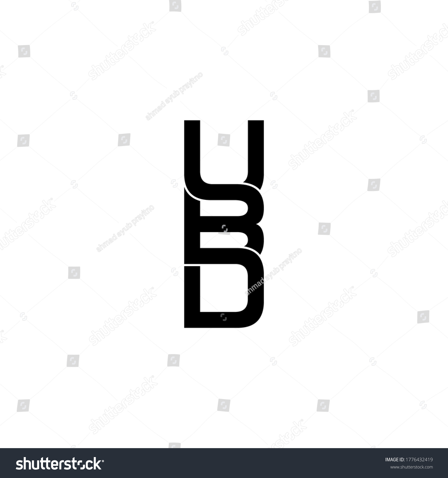 Ubd Letter Original Monogram Logo Design: เวกเตอร์สต็อก (ปลอดค่า ...