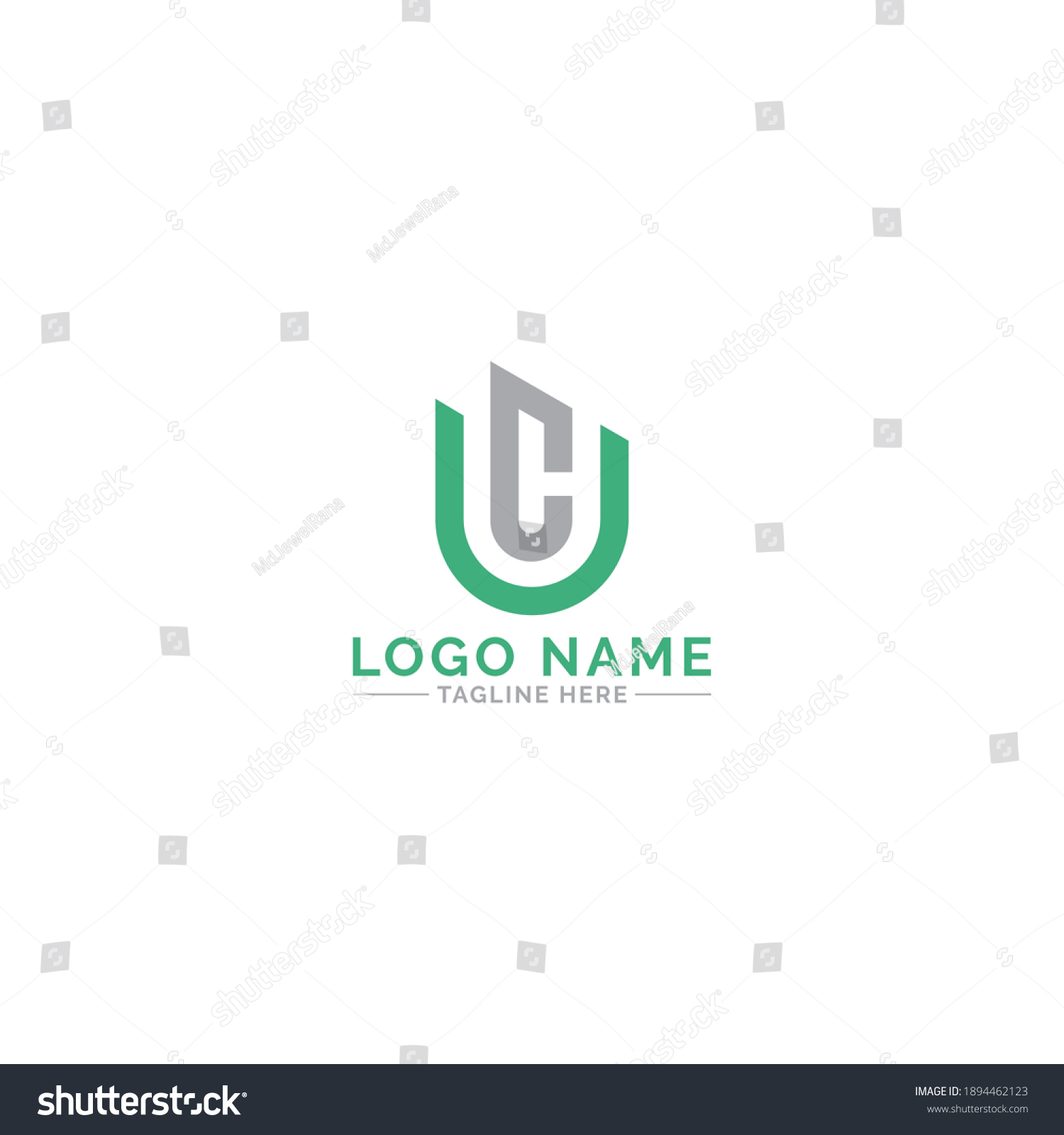 Uch Letter Logo Design Vector Template: เวกเตอร์สต็อก (ปลอดค่าลิขสิทธิ์ ...