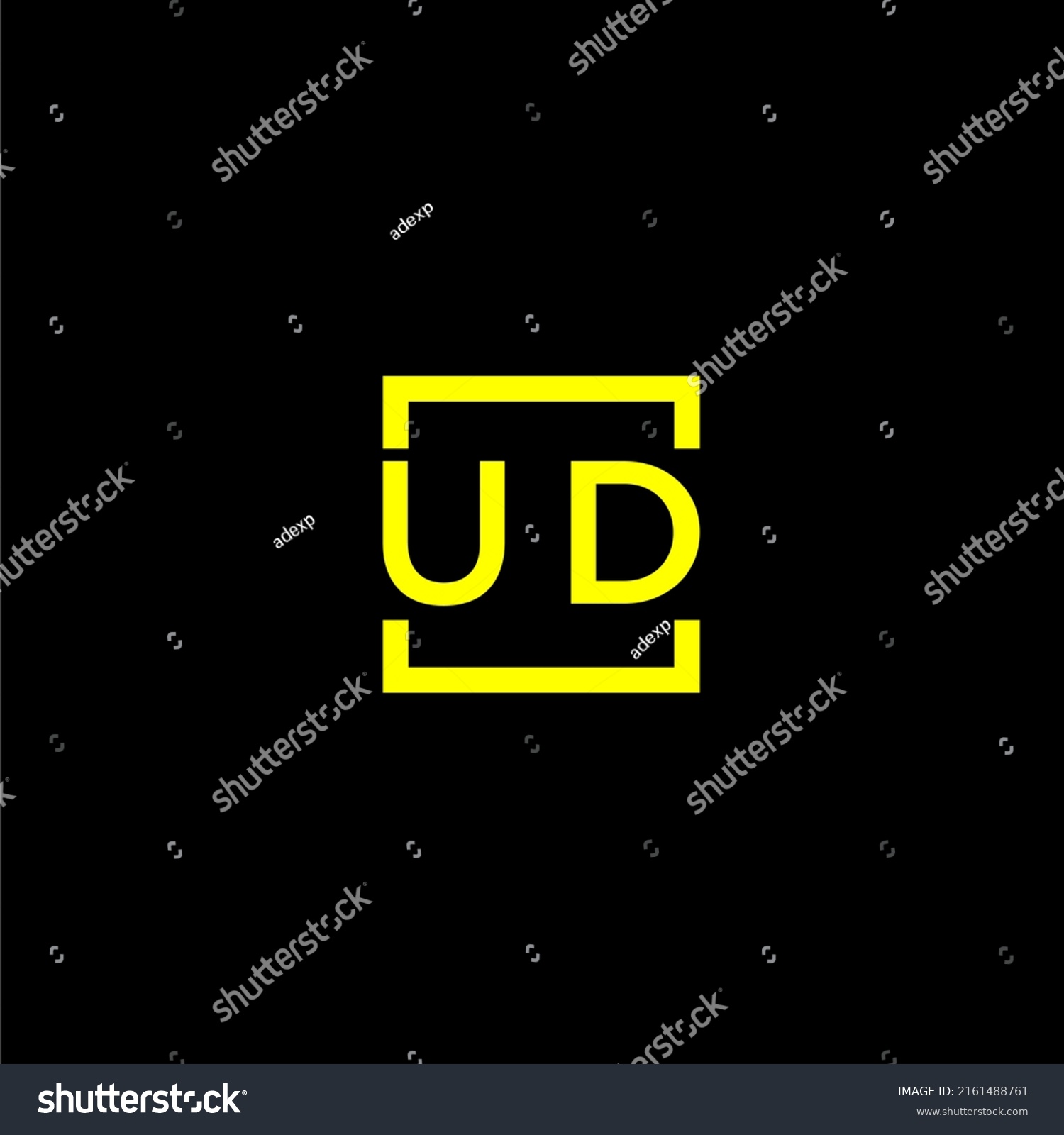Ud Initial Monogram Logo Square Style Stock Vector (Royalty Free ...