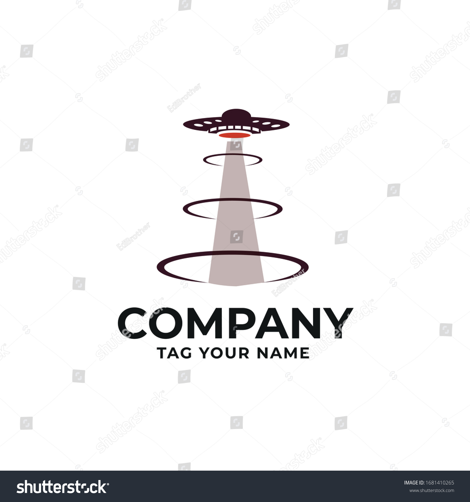 Ufo Alien Ship Logo Simple Stock Vector (Royalty Free) 1681410265 ...