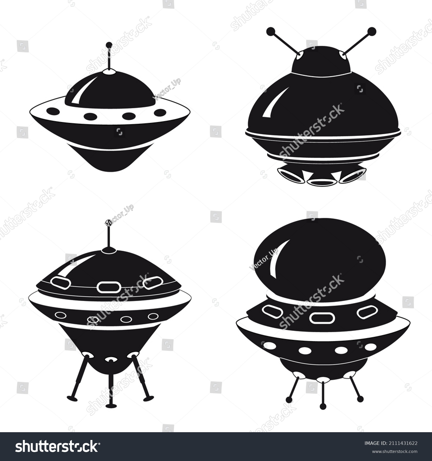Ufo Icon Set Spacecraft Alien Vector Stock Vector (Royalty Free) 2111431622 Ufo Icon Set Spacecraft Alien Vector Stock Vector (Royalty Free) 2111431622