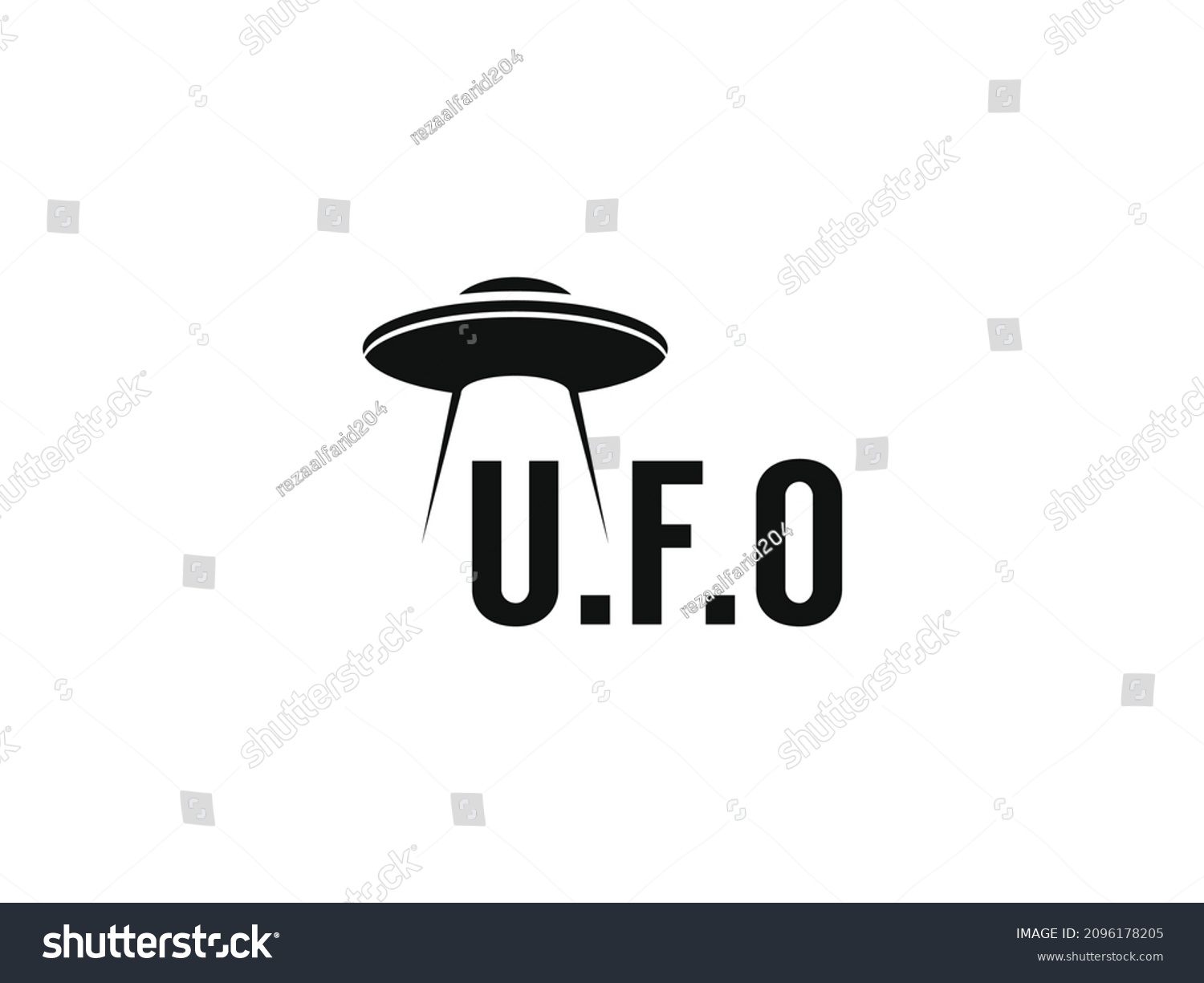 Ufo Logo Design Logo Template Stock Vector (Royalty Free) 2096178205
