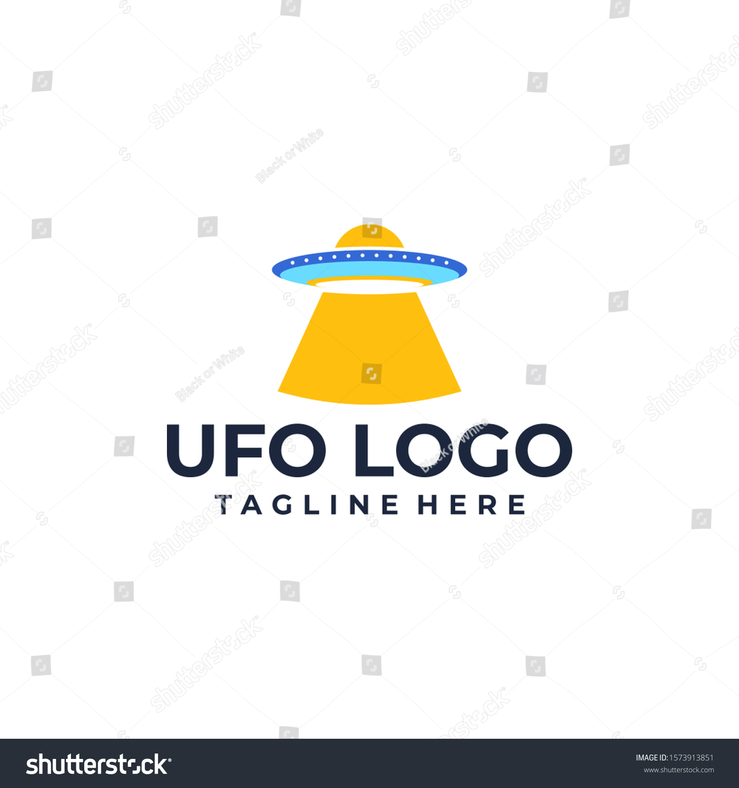 Ufo Logo Design Vector Template Stock Vector (Royalty Free) 1573913851