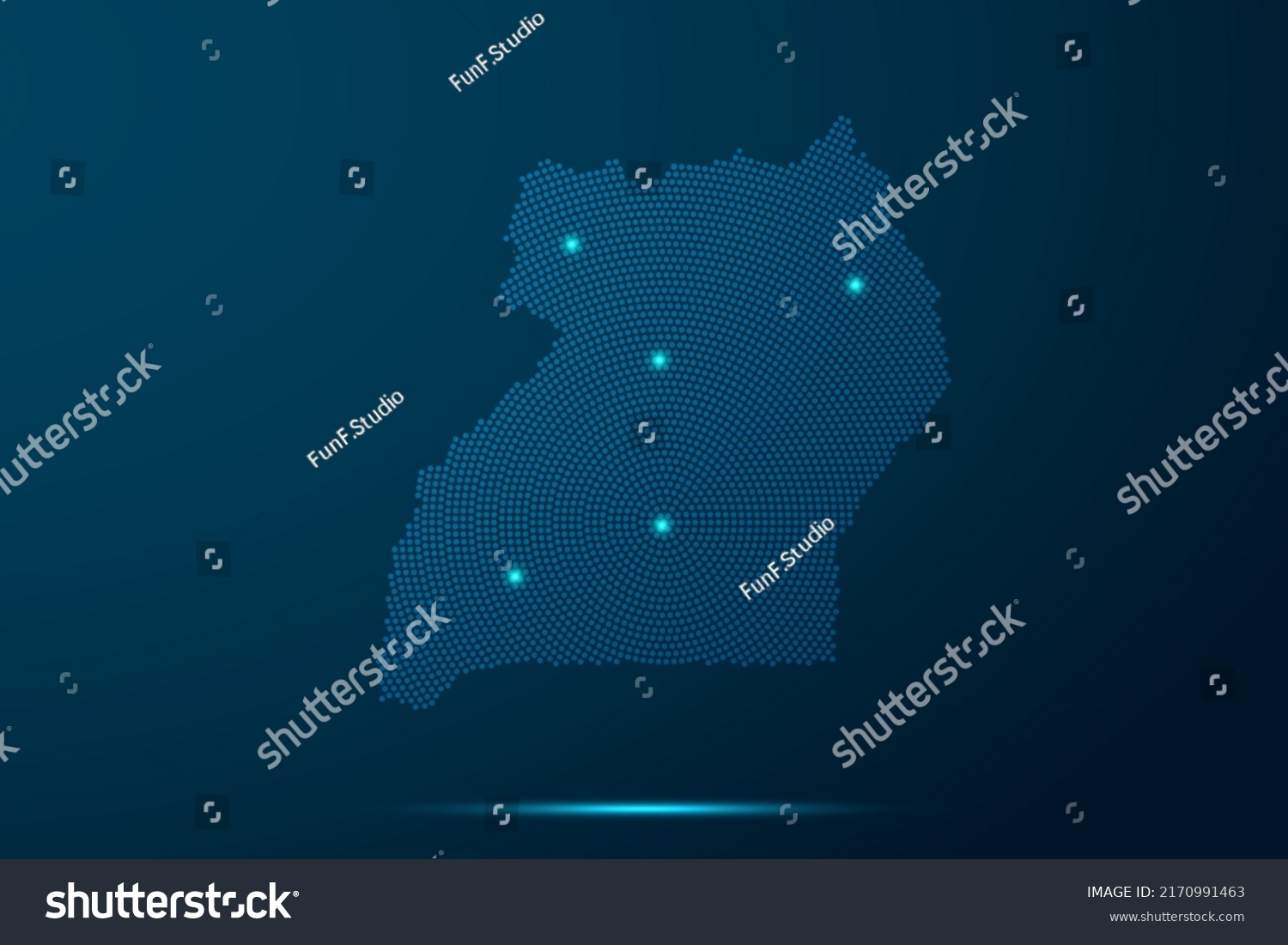 Uganda Map World Map Vector Template Stock Vector (Royalty Free ...