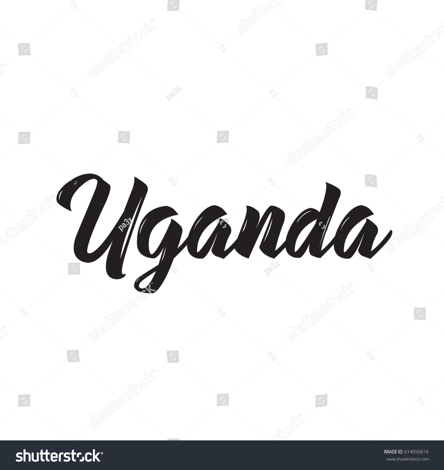 Uganda Text Design Vector Calligraphy Typography Stock Vector (Royalty ...