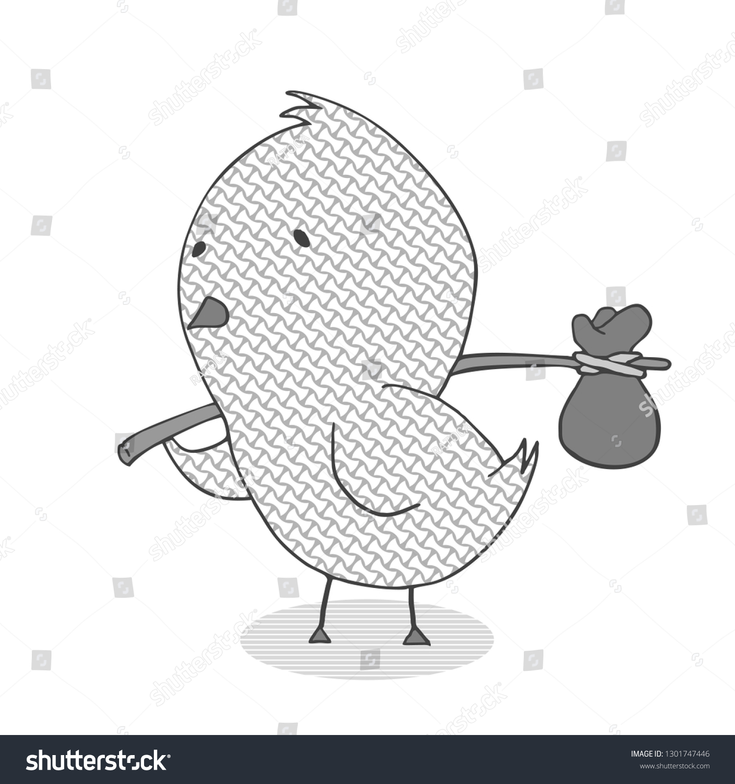Ugly Duck Illustration Stock Vector (Royalty Free) 1301747446 ...