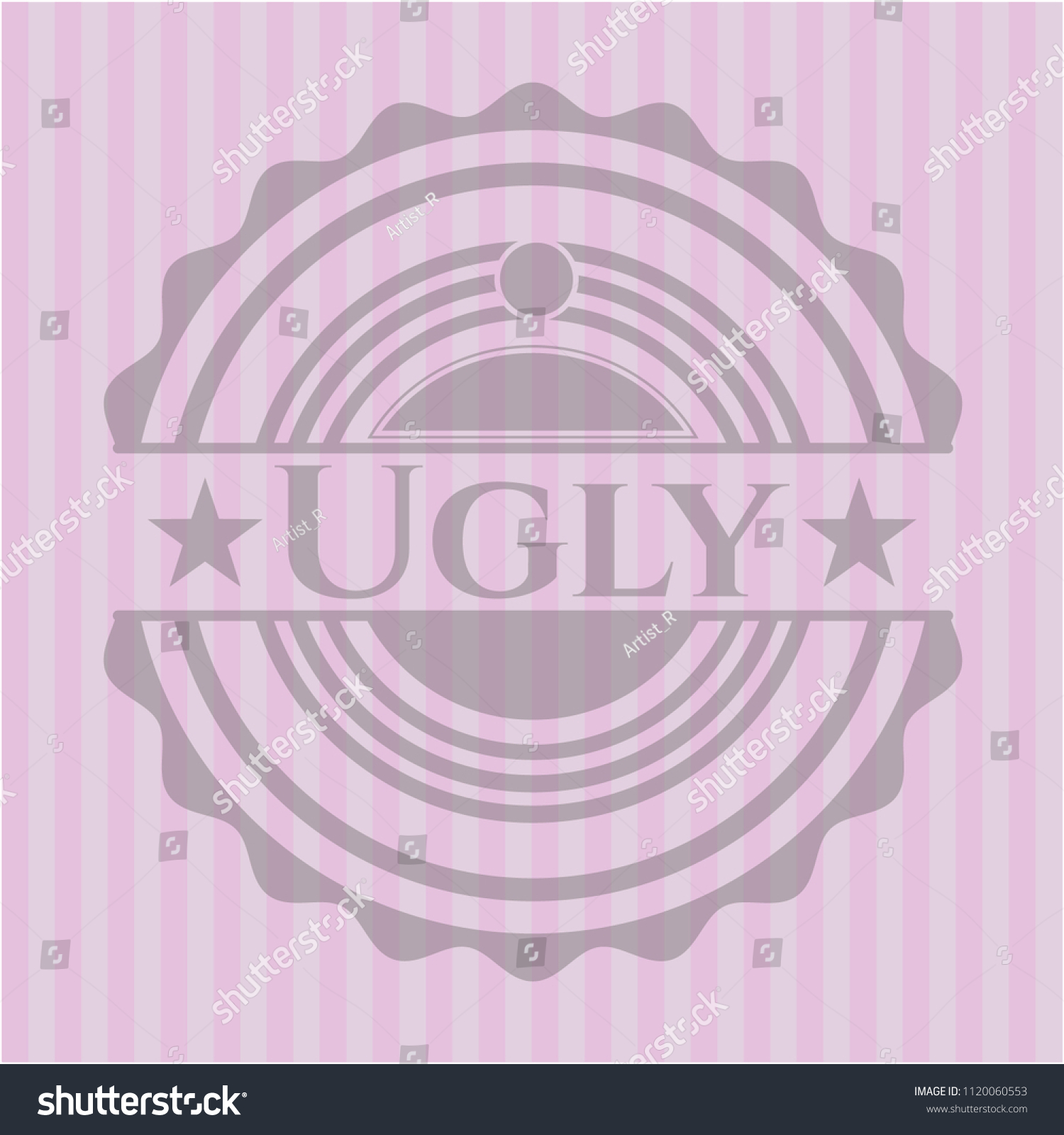 Ugly Pink Emblem Retro Stock Vector (Royalty Free) 1120060553 ...