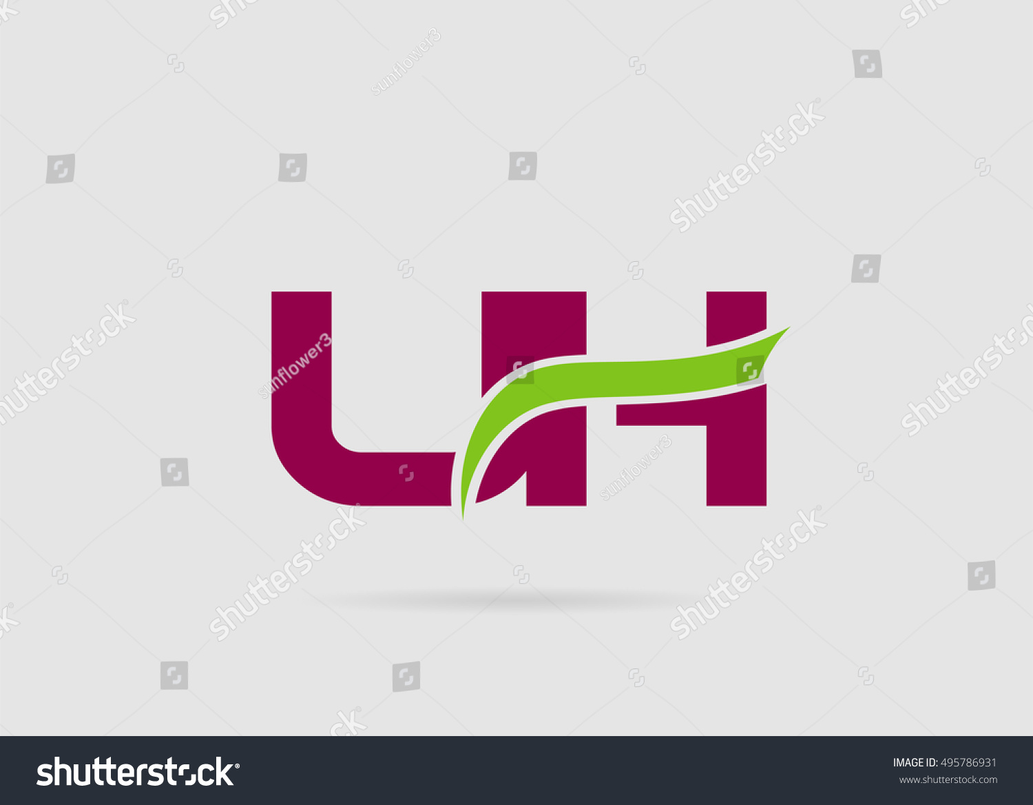 Uh Logo Letter Stock Vector (Royalty Free) 495786931 | Shutterstock