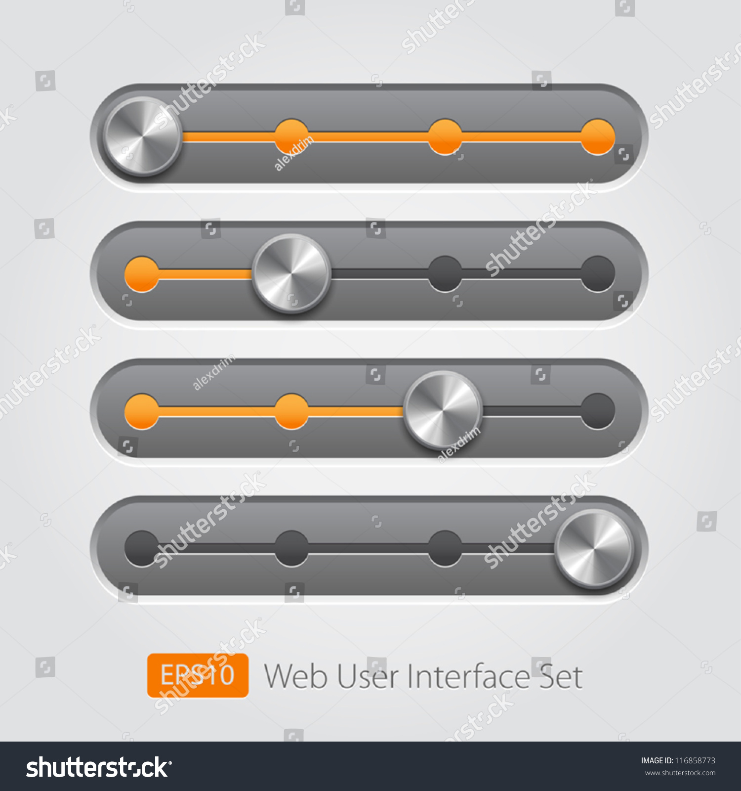 Ui Sliders Set. Set Of Sliders Stock Vector 116858773 : Shutterstock Ui Sliders Set. Set Of Sliders Stock Vector 116858773 : Shutterstock