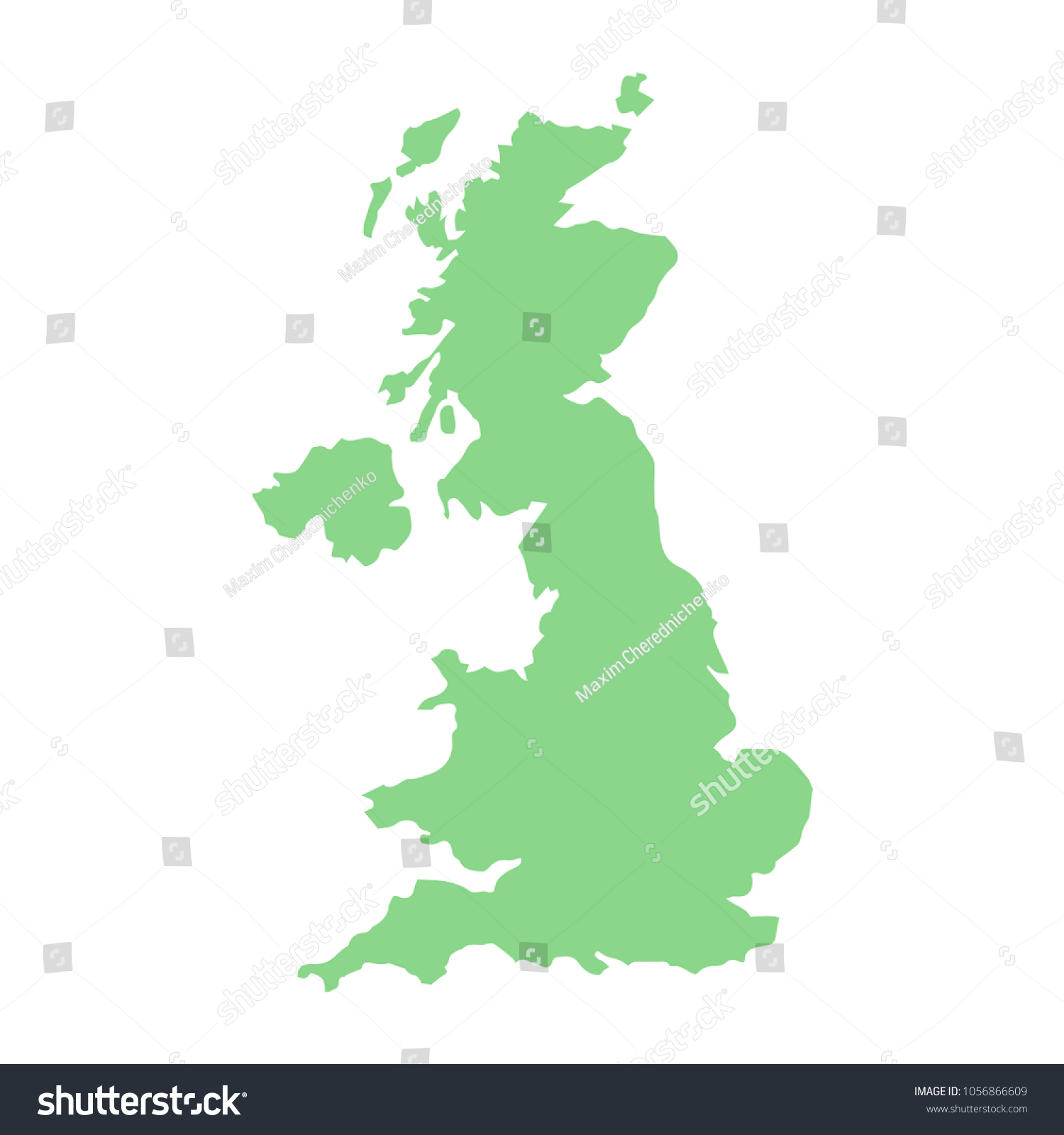 Uk Europe Map Stock Vector (Royalty Free) 1056866609