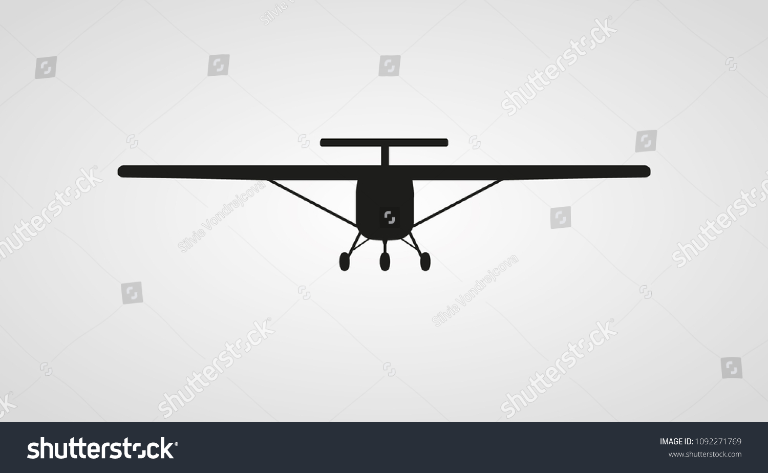 Ultralight Plane Silhouette Vector Design Stock Vector (Royalty Free ...