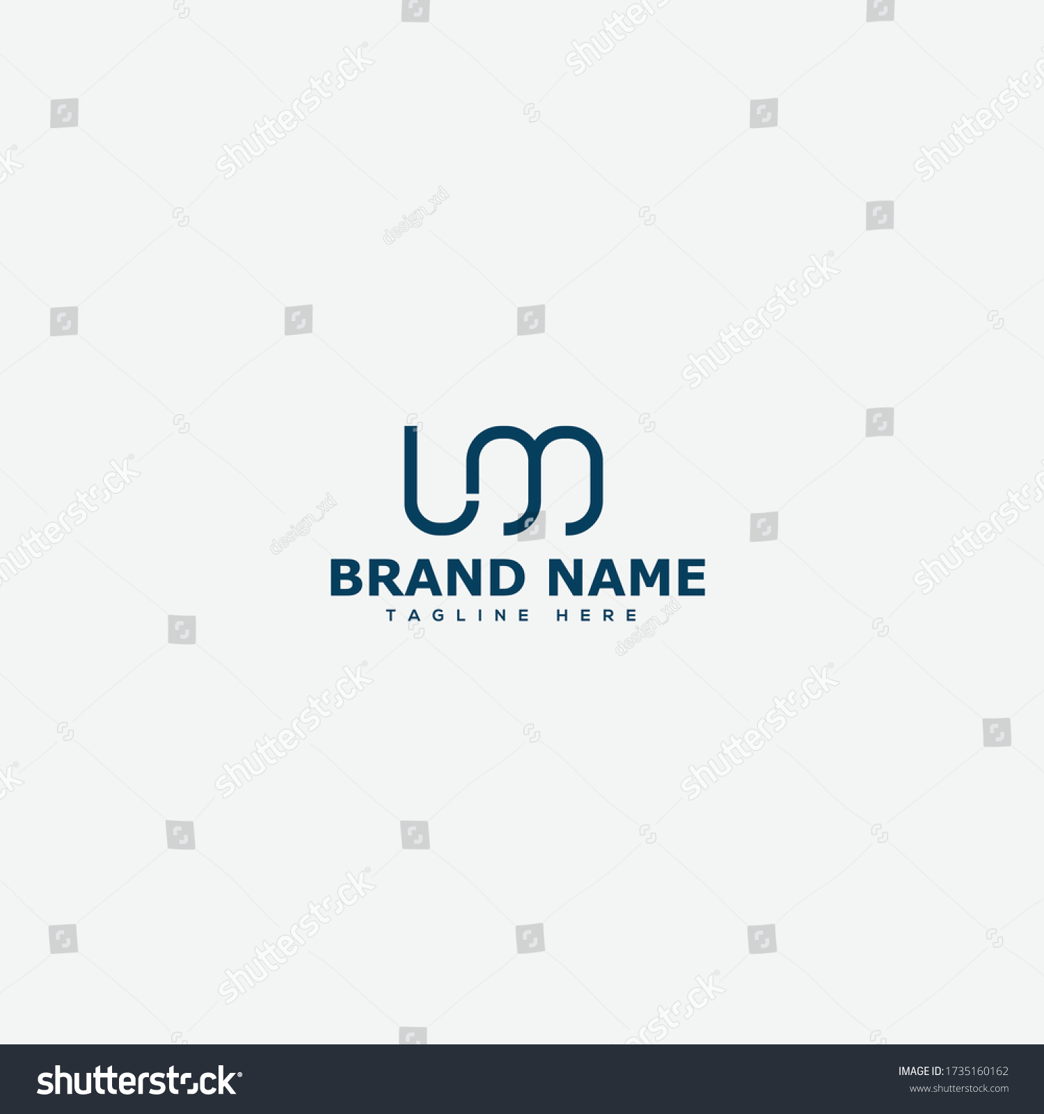 Um Letter Logo Design Template Vector Stock Vector (Royalty Free ...
