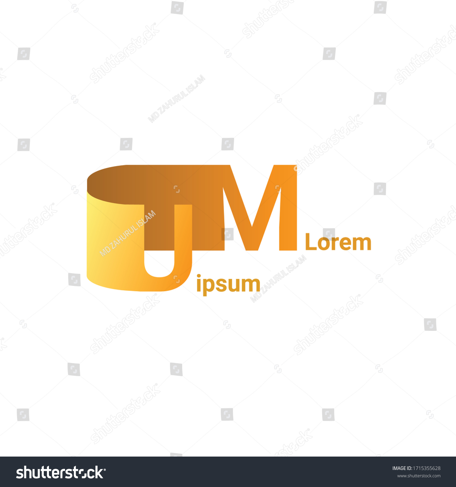 Um Letter Logo Vector File Stock Vector (Royalty Free) 1715355628 ...