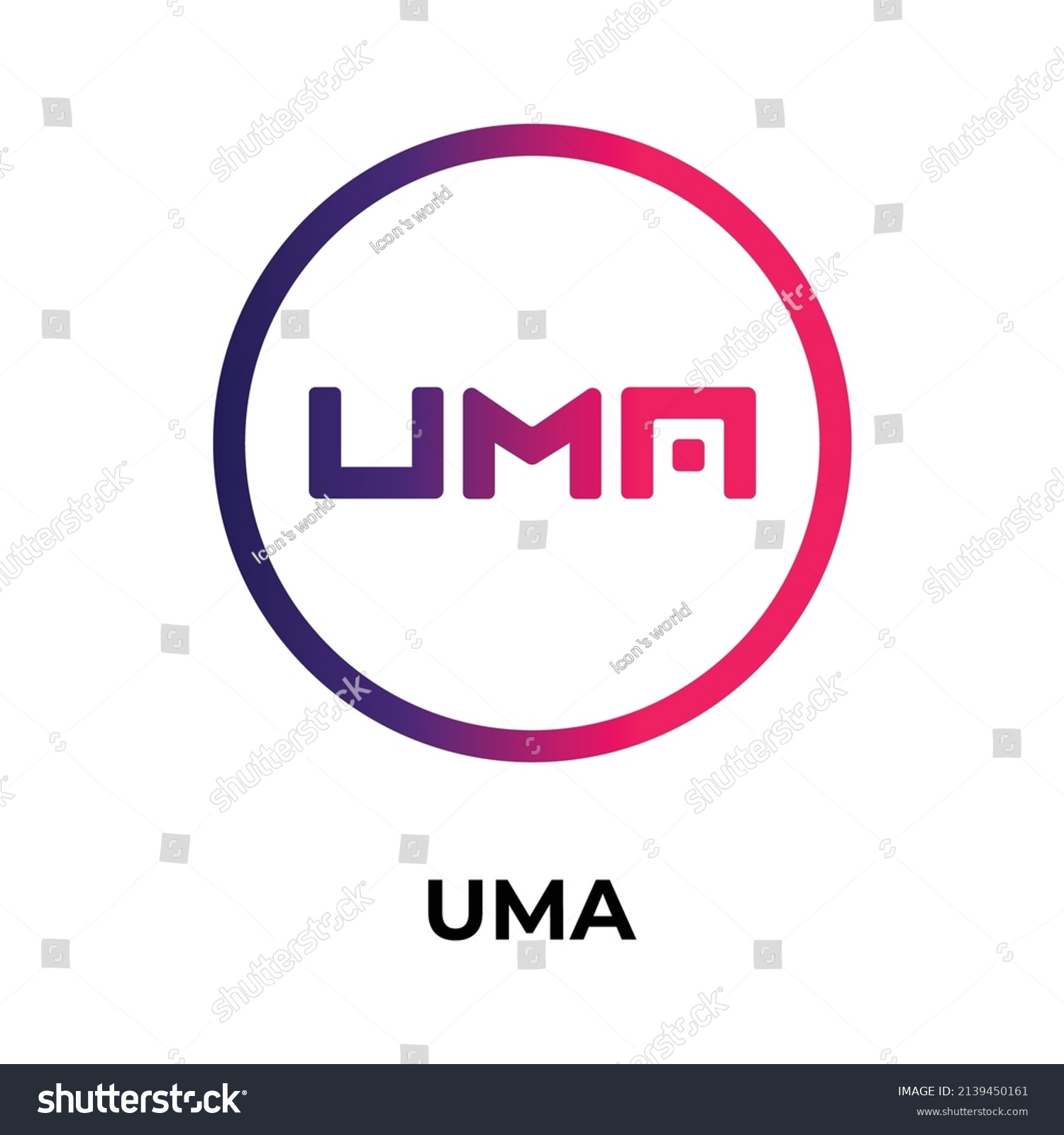 Uma Cryptocurrency Token Icon Uma Token Stock Vector (Royalty Free ...