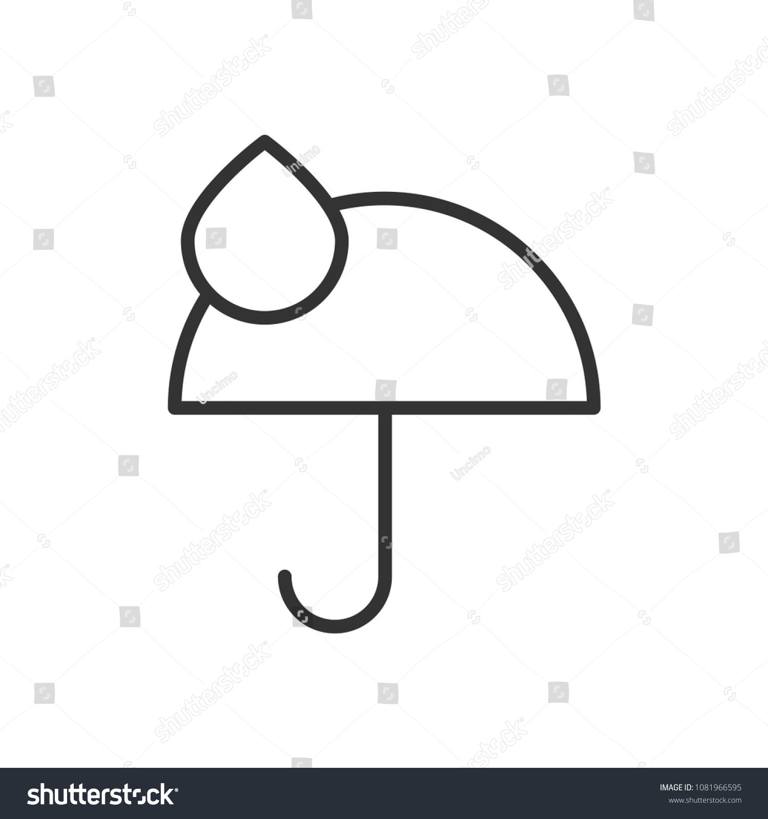 Umbrella Drip Modern Simple Outline Vector Stock Vector (Royalty Free ...