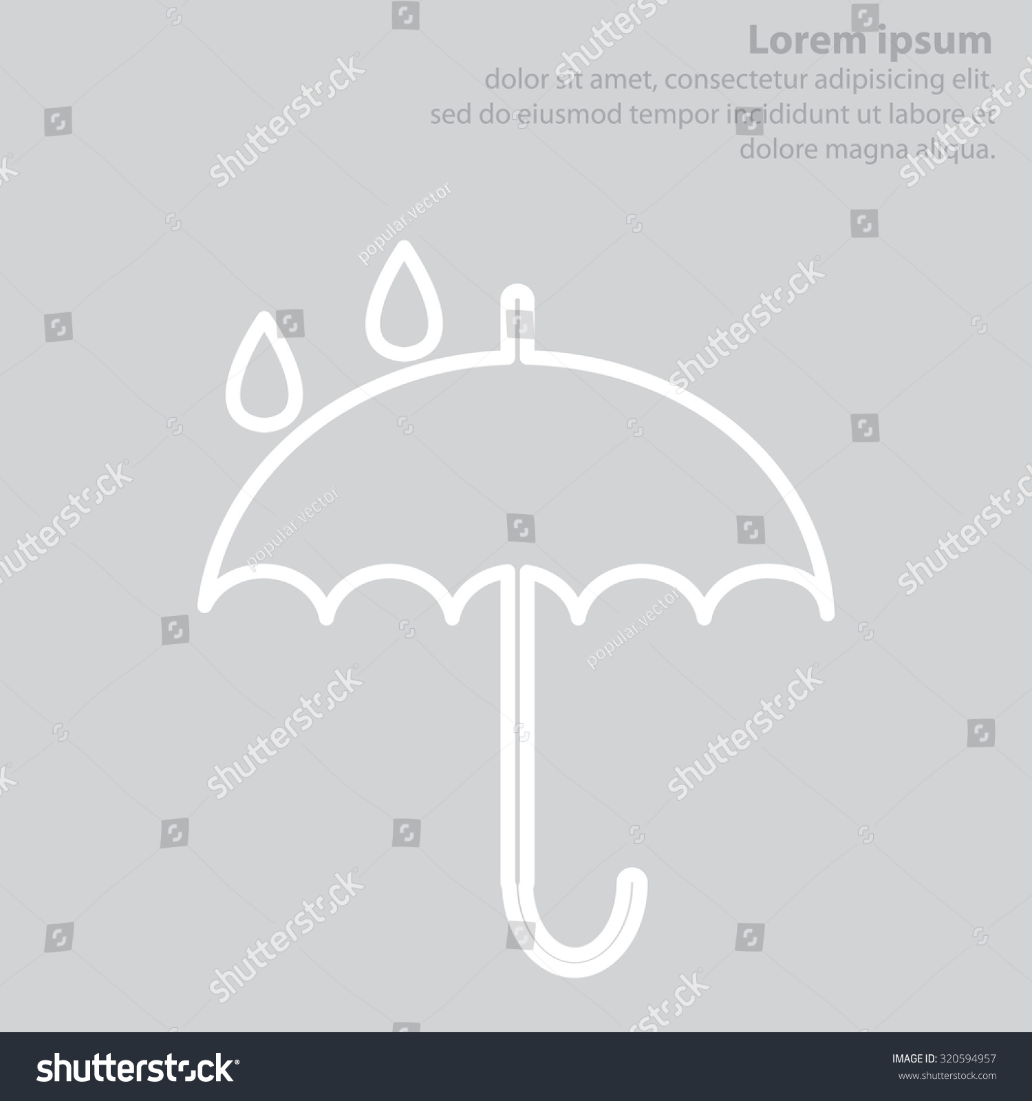 Umbrella Line Icon Stock Vector (Royalty Free) 320594957 | Shutterstock