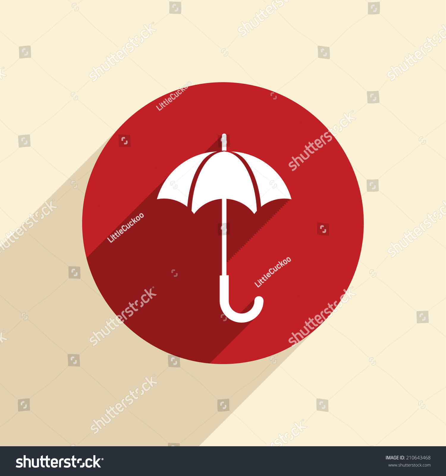 Umbrella Sign Stock Vector (Royalty Free) 210643468