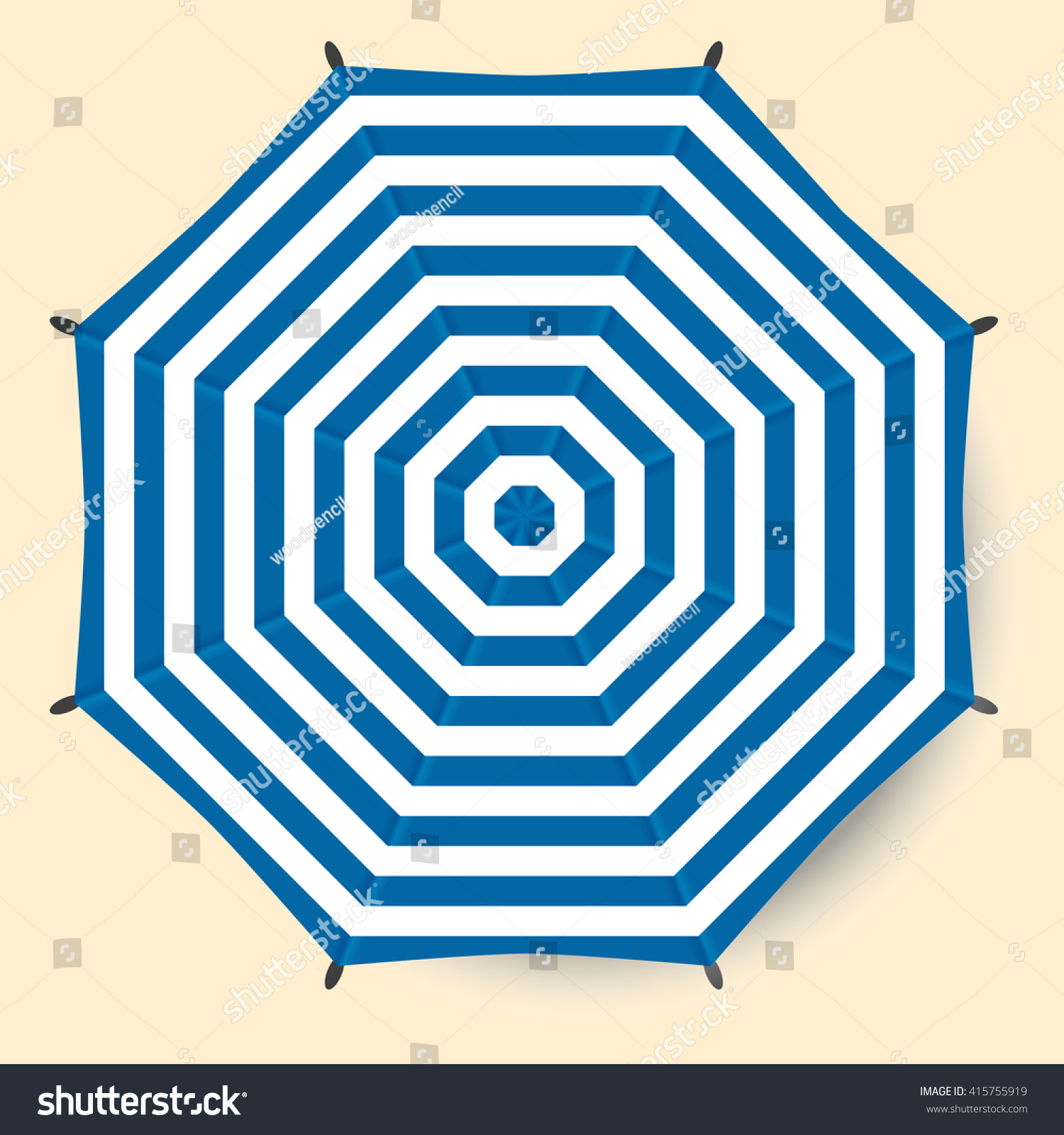 Umbrella Top View Vector Beach Umbrella Stock Vector (Royalty Free ...