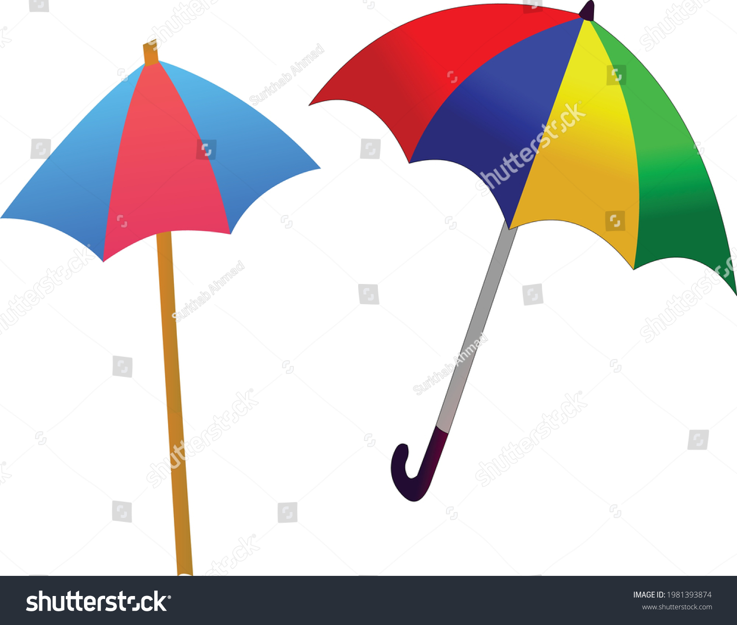 Umbrella Vector Art Collection Stock Vector (Royalty Free) 1981393874 ...