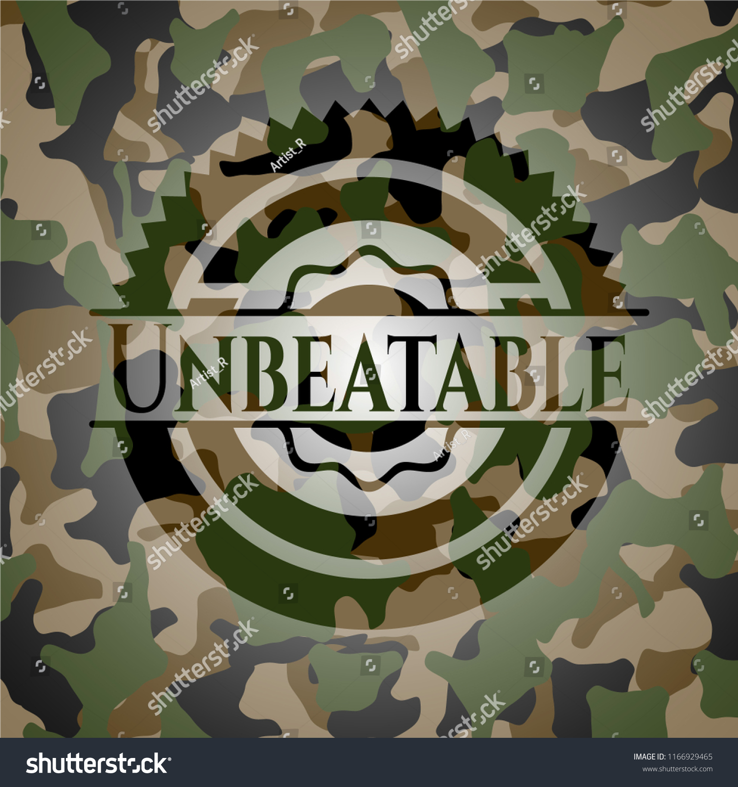 Unbeatable Camo Emblem Stock Vector (Royalty Free) 1166929465 ...