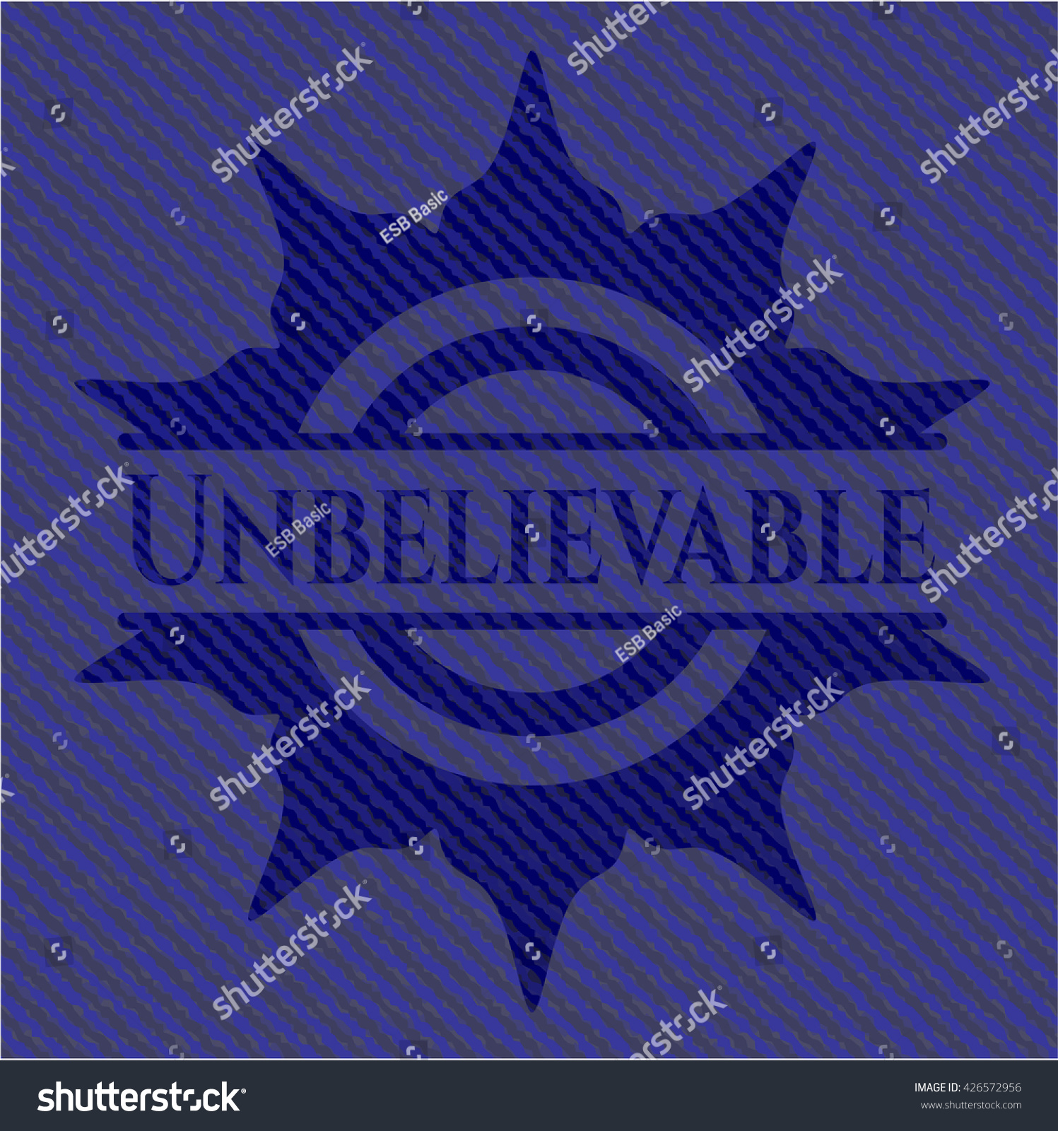 Unbelievable Emblem Denim High Quality Background Stock Vector (Royalty ...