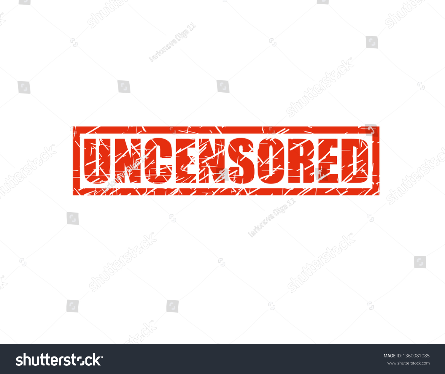 Uncensored Red Stamp Stock Vector (Royalty Free) 1360081085 | Shutterstock