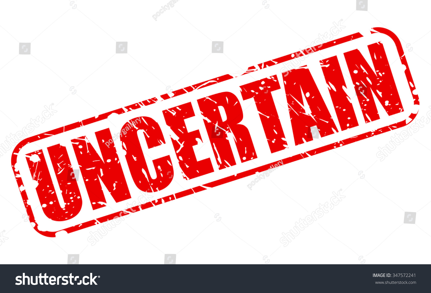 Uncertain Red Stamp Text On White Stock Vector (Royalty Free) 347572241 ...