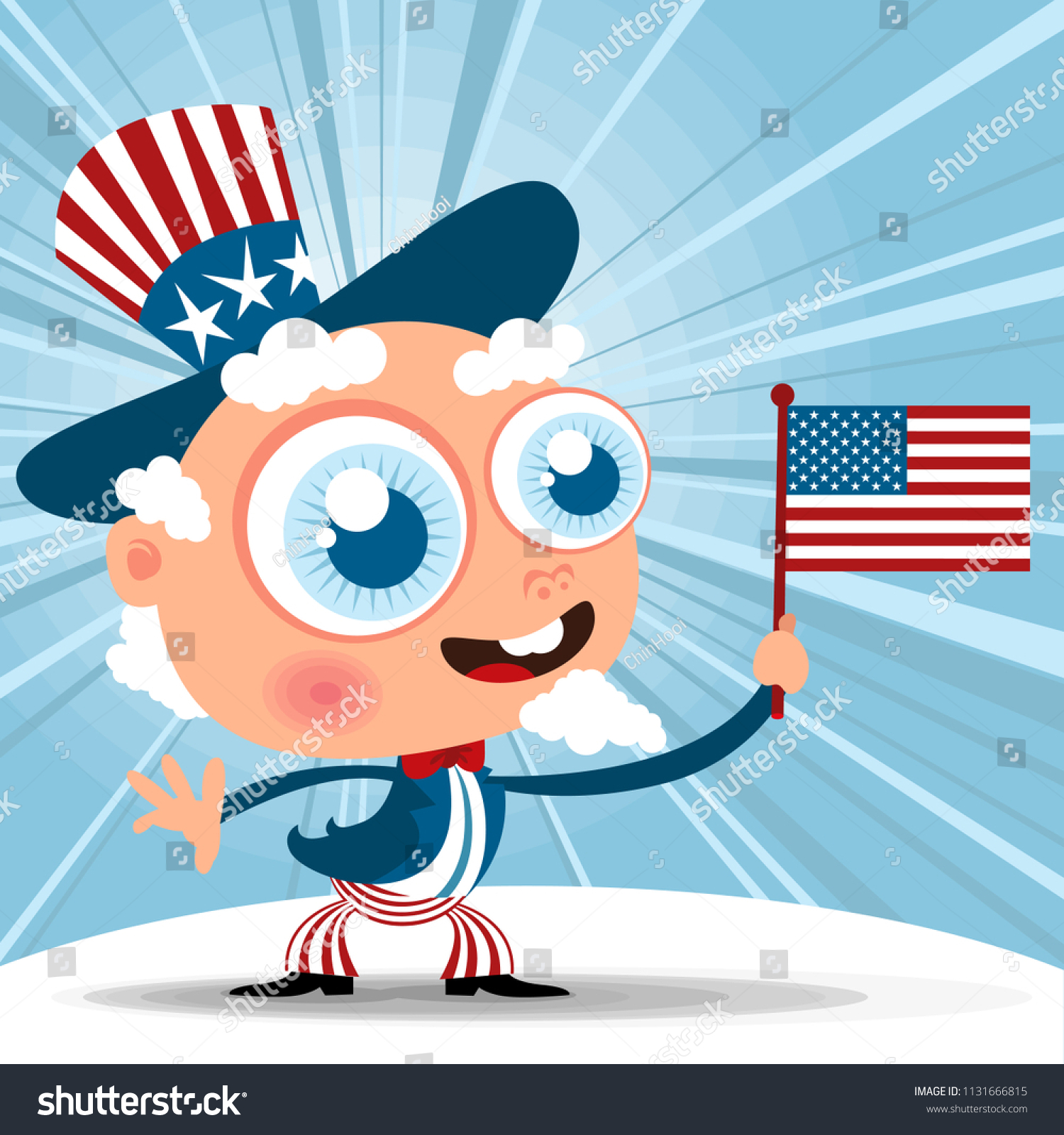 Uncle Sam Usa Flag Stock Vector (Royalty Free) 1131666815