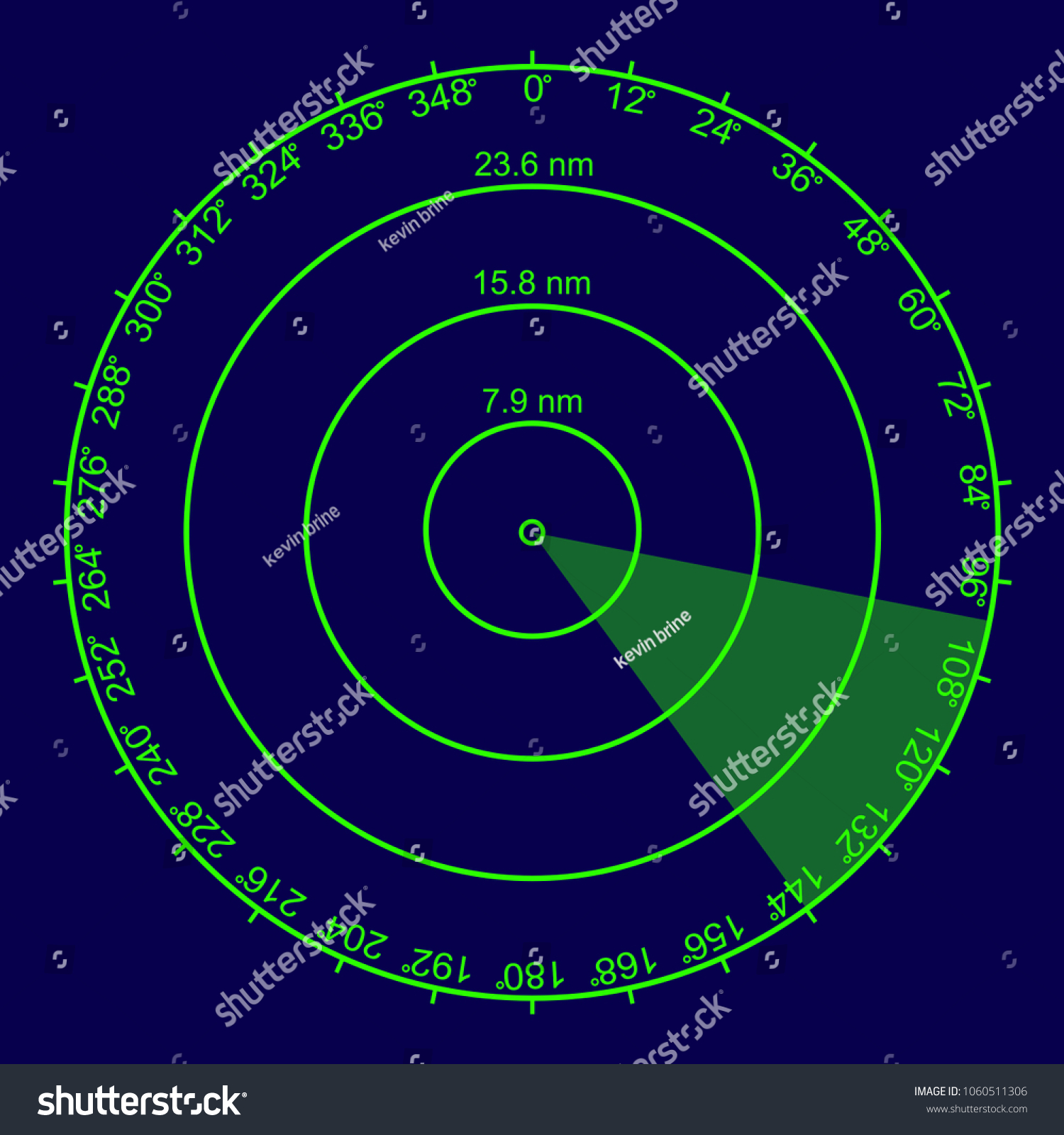 Uncluttered Radar Screen Vector Illustration Stock Vector (Royalty Free ...