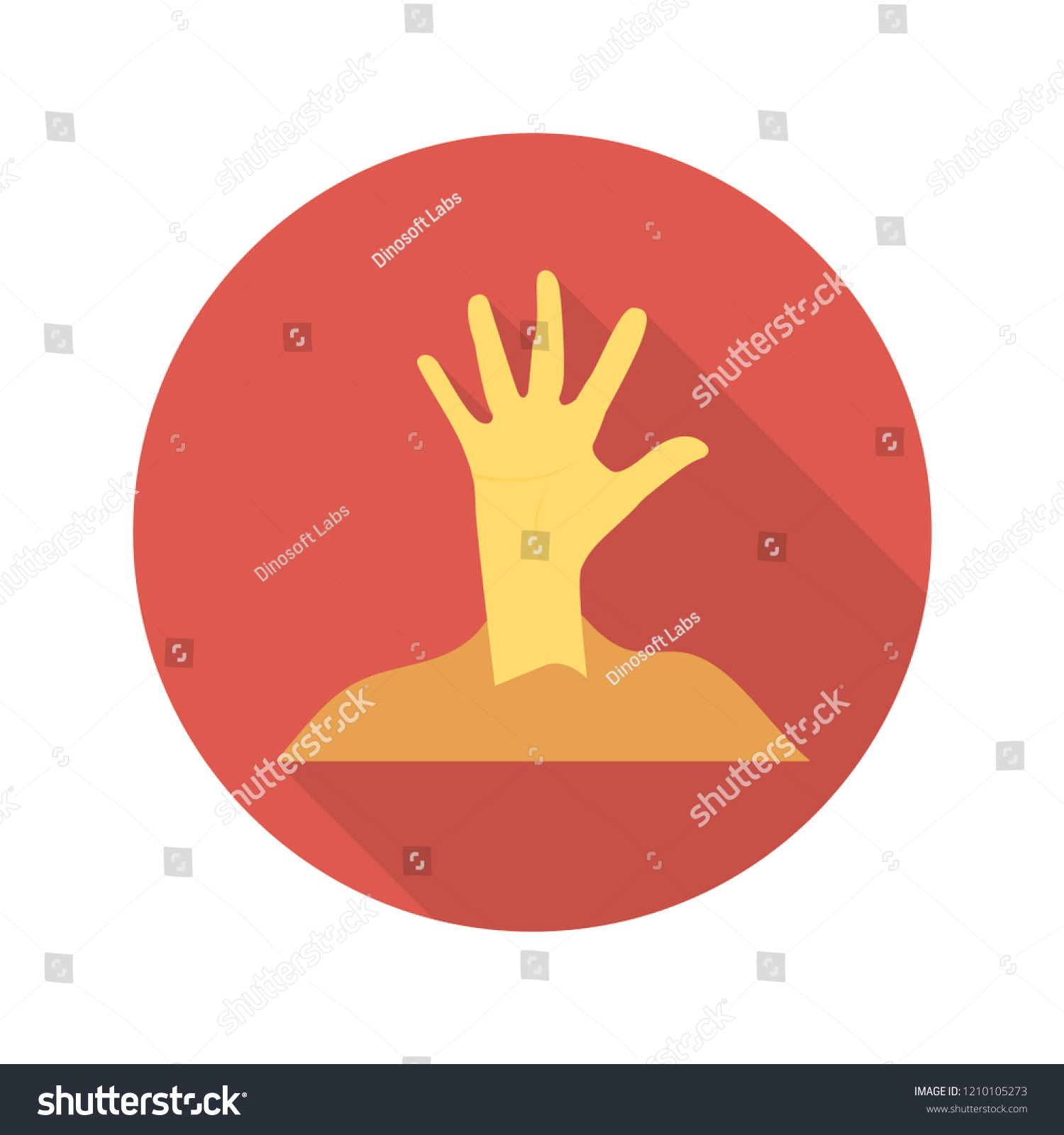 Undead Hand Zombie Stock Vector (Royalty Free) 1210105273