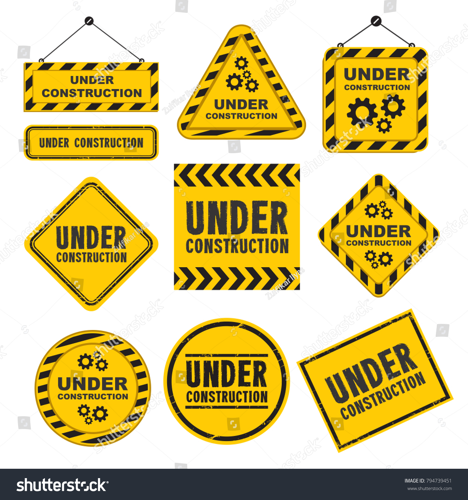 Under Construction Badge Logo Stock Vector (Royalty Free) 794739451 ...