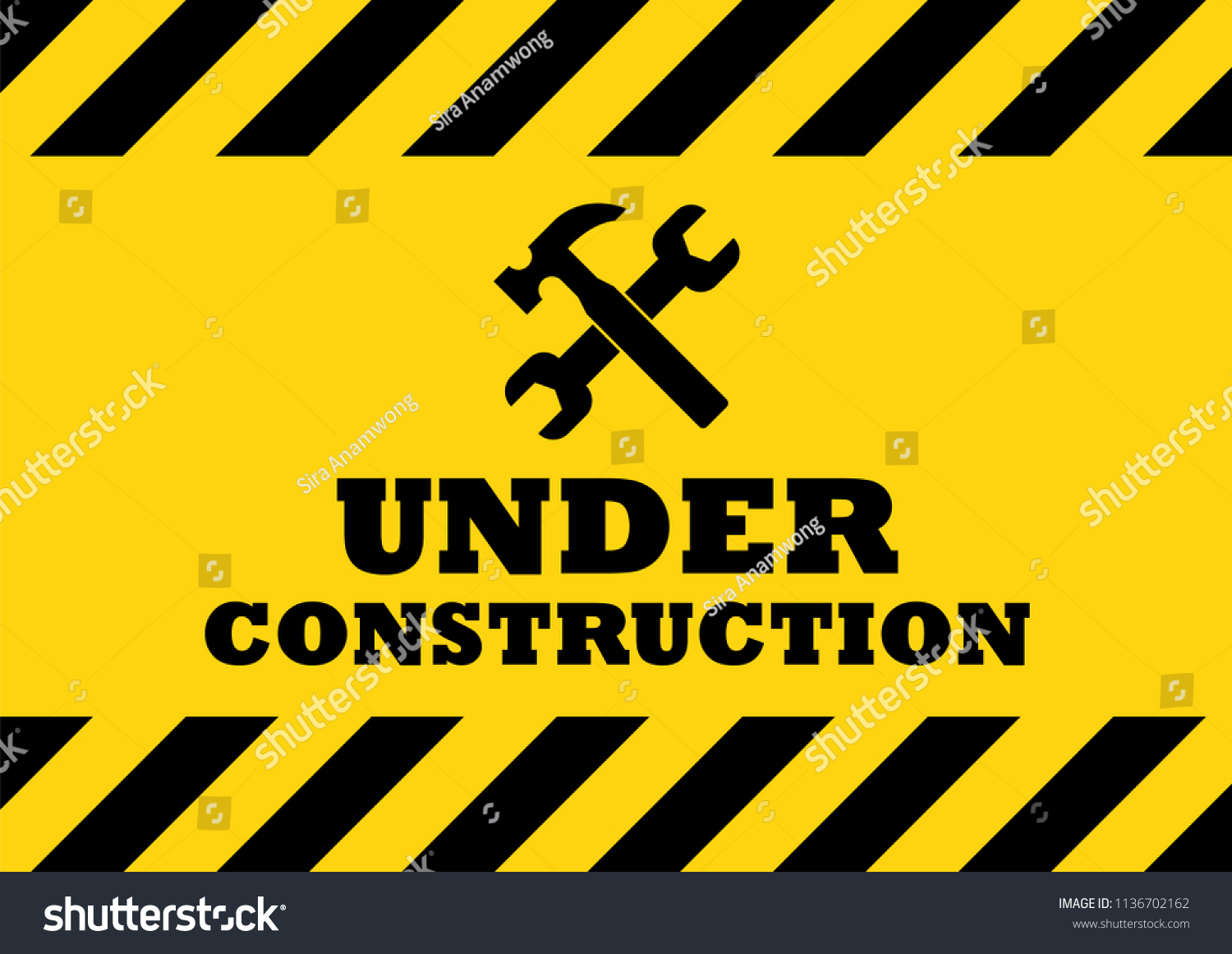 En Signo de construcción. Ilustración del: vector de stock (libre de ... En Signo de construcción. Ilustración del: vector de stock (libre de ...
