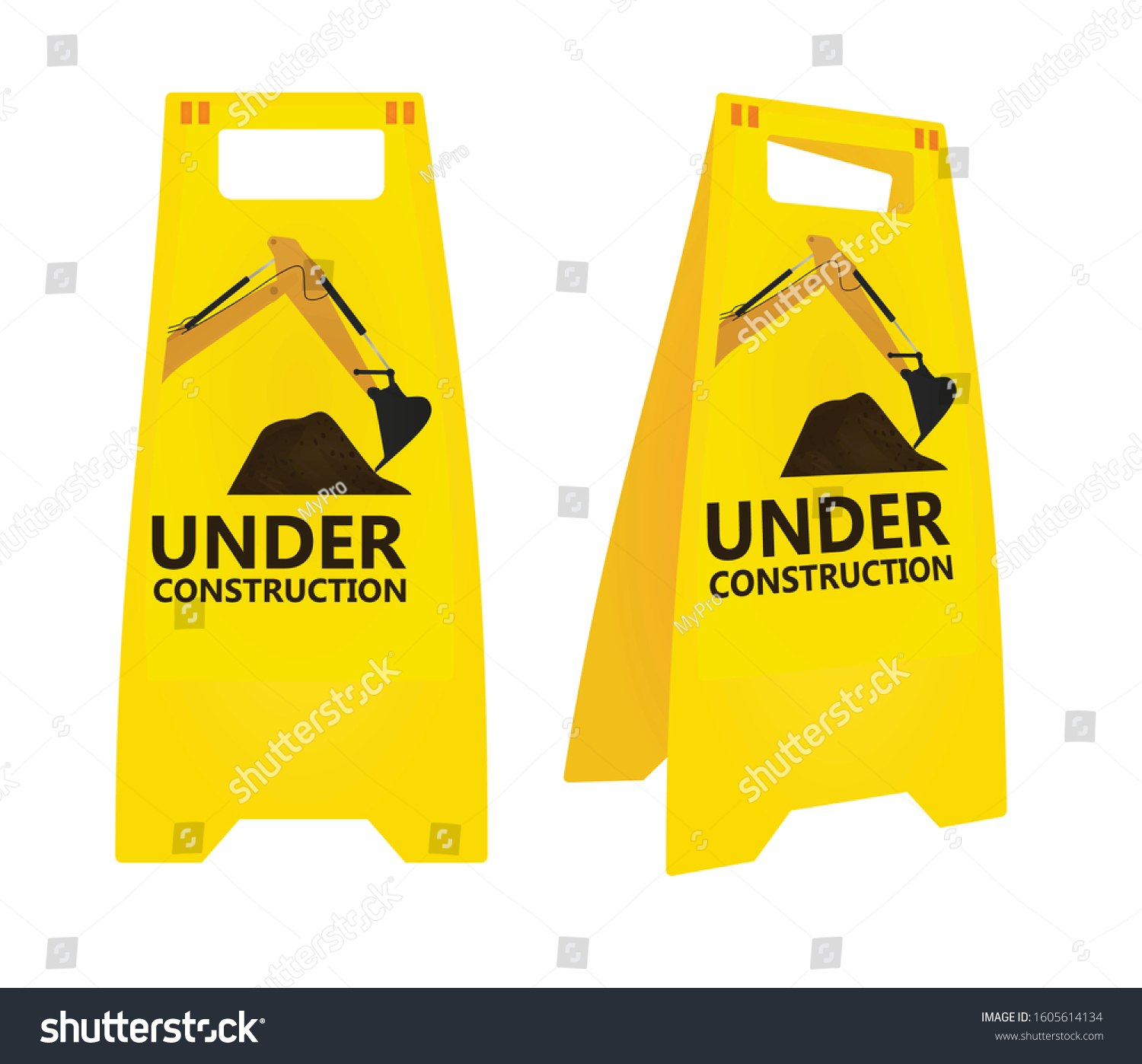 Under Construction Sign Vector Illustration Stock Vector (Royalty Free ...