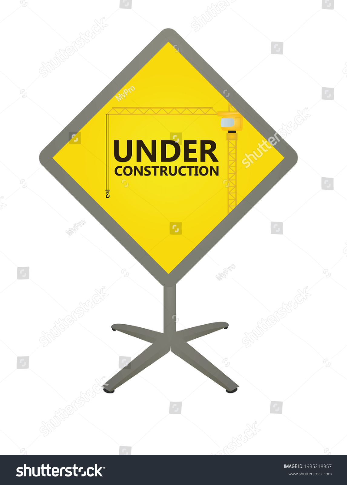 Under Construction Sign Vector Illustration Stock Vector (Royalty Free ...