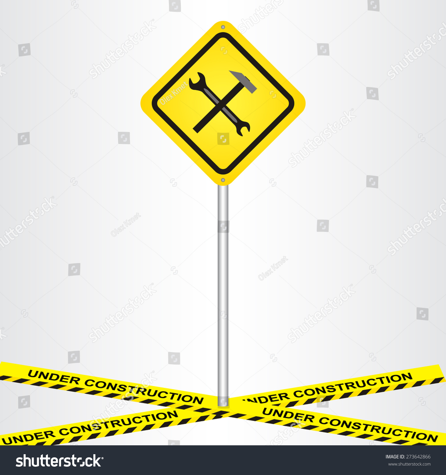 Under Construction Sign Vector Illustration Stock Vector (Royalty Free ...